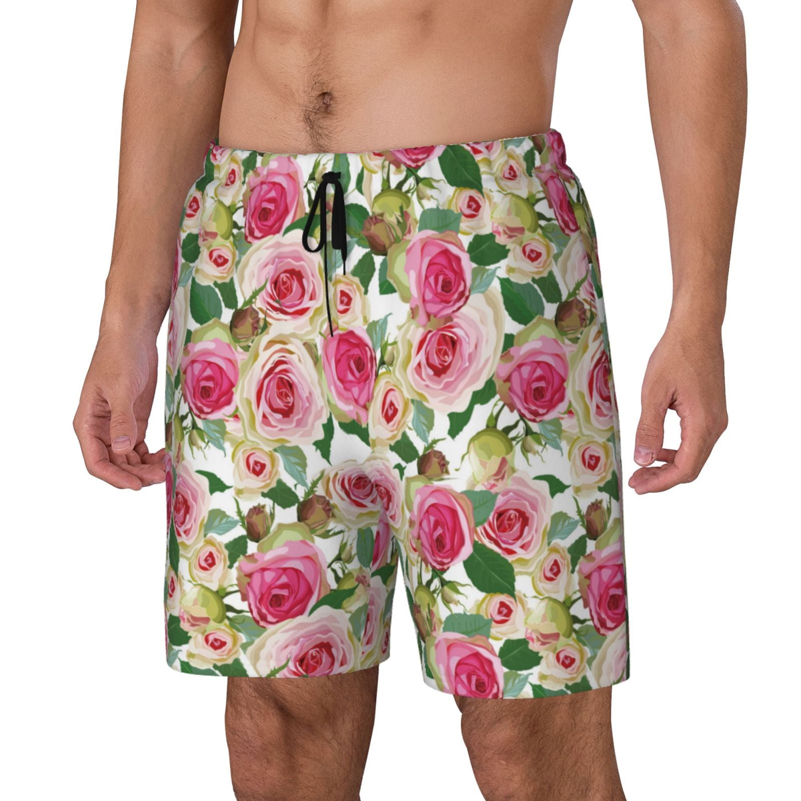 Haiem Rose Flowers Mens Swim Trunks with Compression Liner 2 in 1 ...