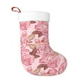 Haiem Rose Flowers Pattern Christmas Stockings, Personalized 18 Inches ...