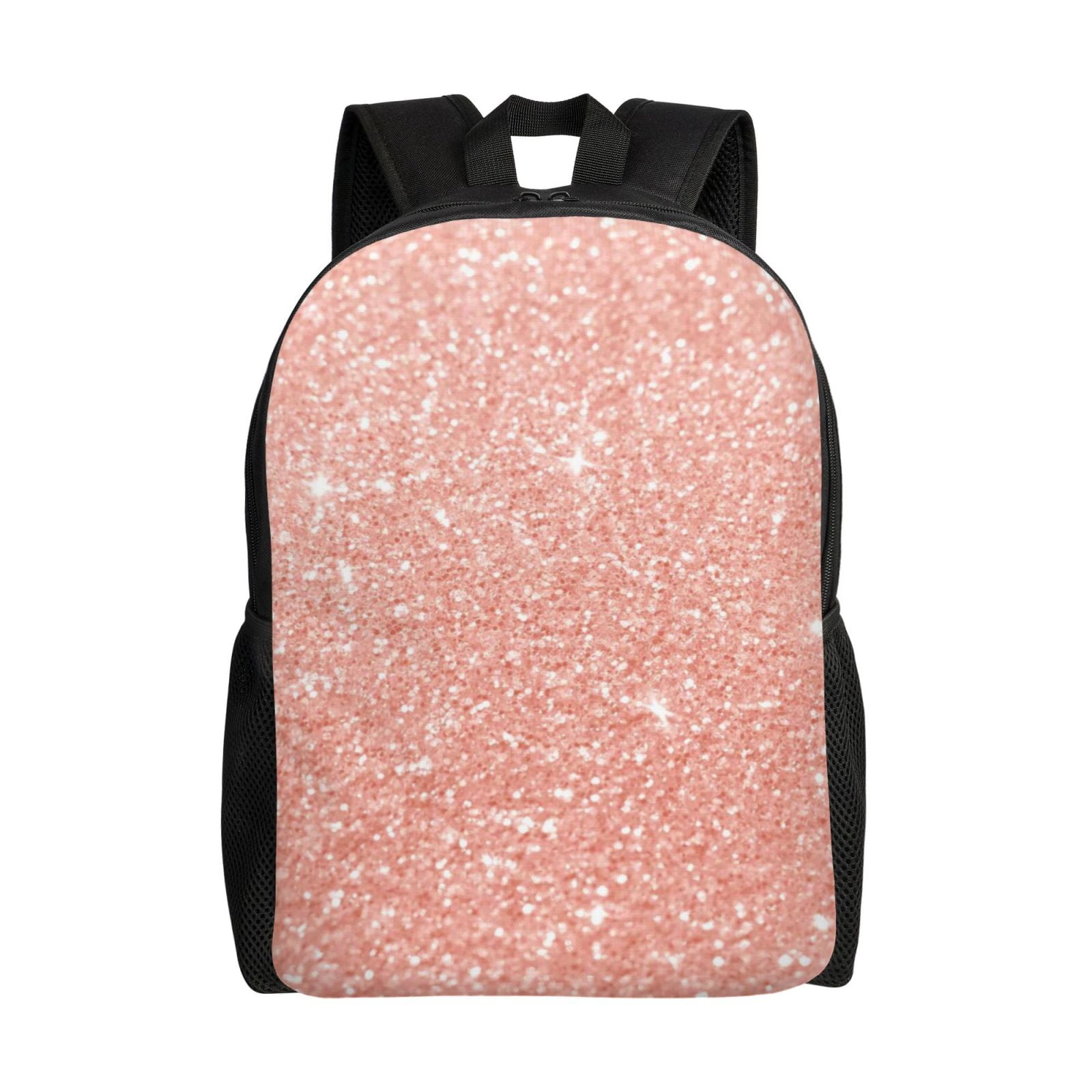 Haiem Rose Gold Glitter Backpack - Stylish and Durable 15-inch Laptop ...