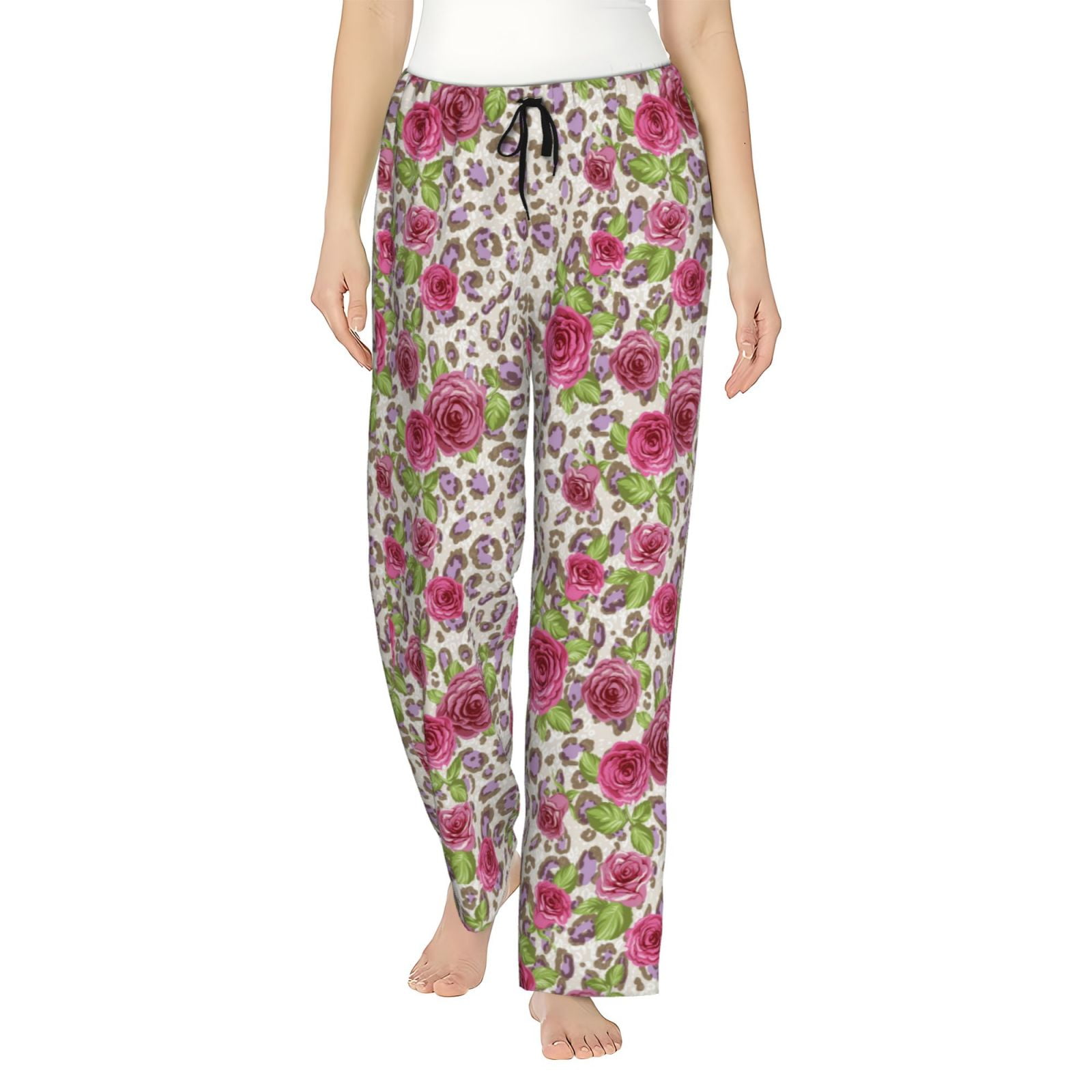 Haiem Rose Mix Leopard 4 Women's Pajama Pants Ultra Lightweight Pjs ...
