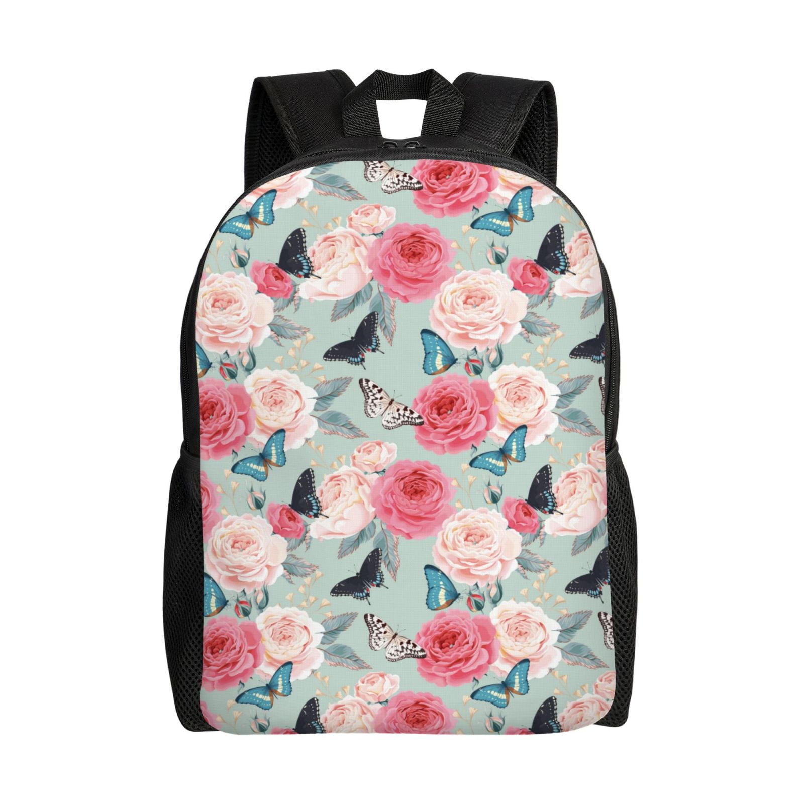 Haiem Roses and Butterflies Backpack - Stylish and Durable 15-inch ...