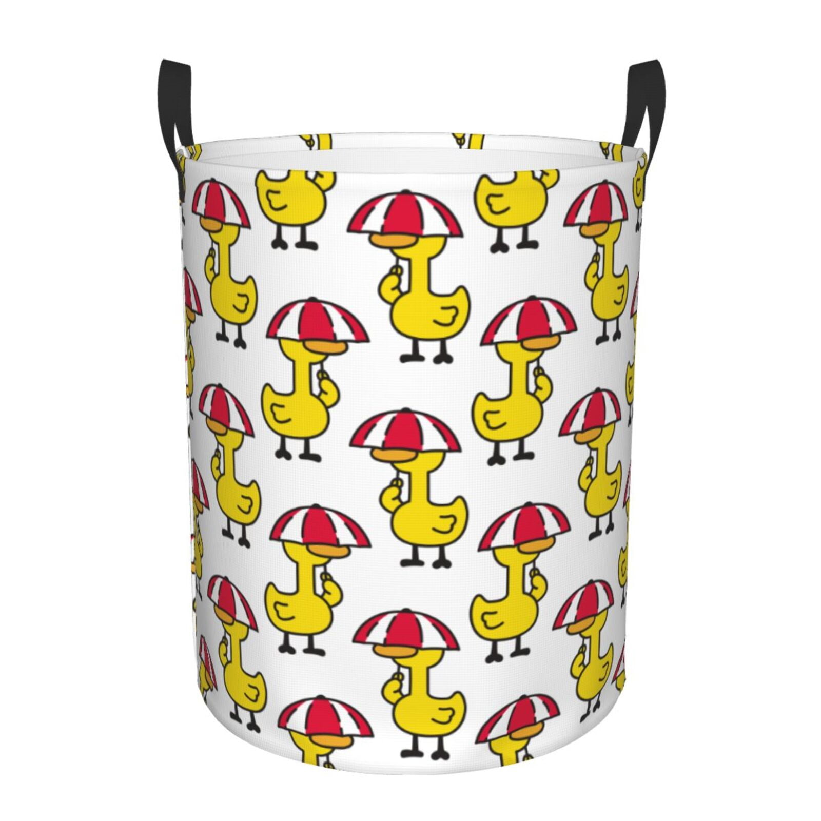 Haiem Rubber Duck Chicken Bird Print Laundry Basket, Laundry Hamper ...