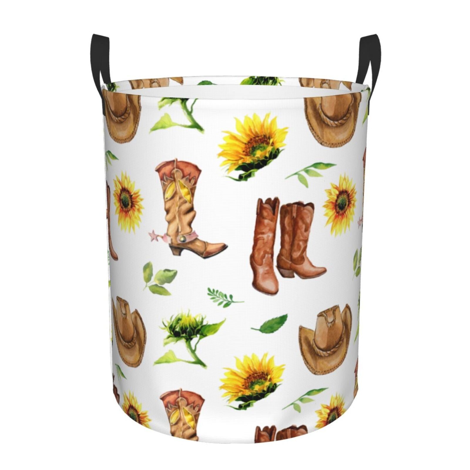 Haiem Rustic Western Charm Print Laundry Basket, Laundry Hamper ...