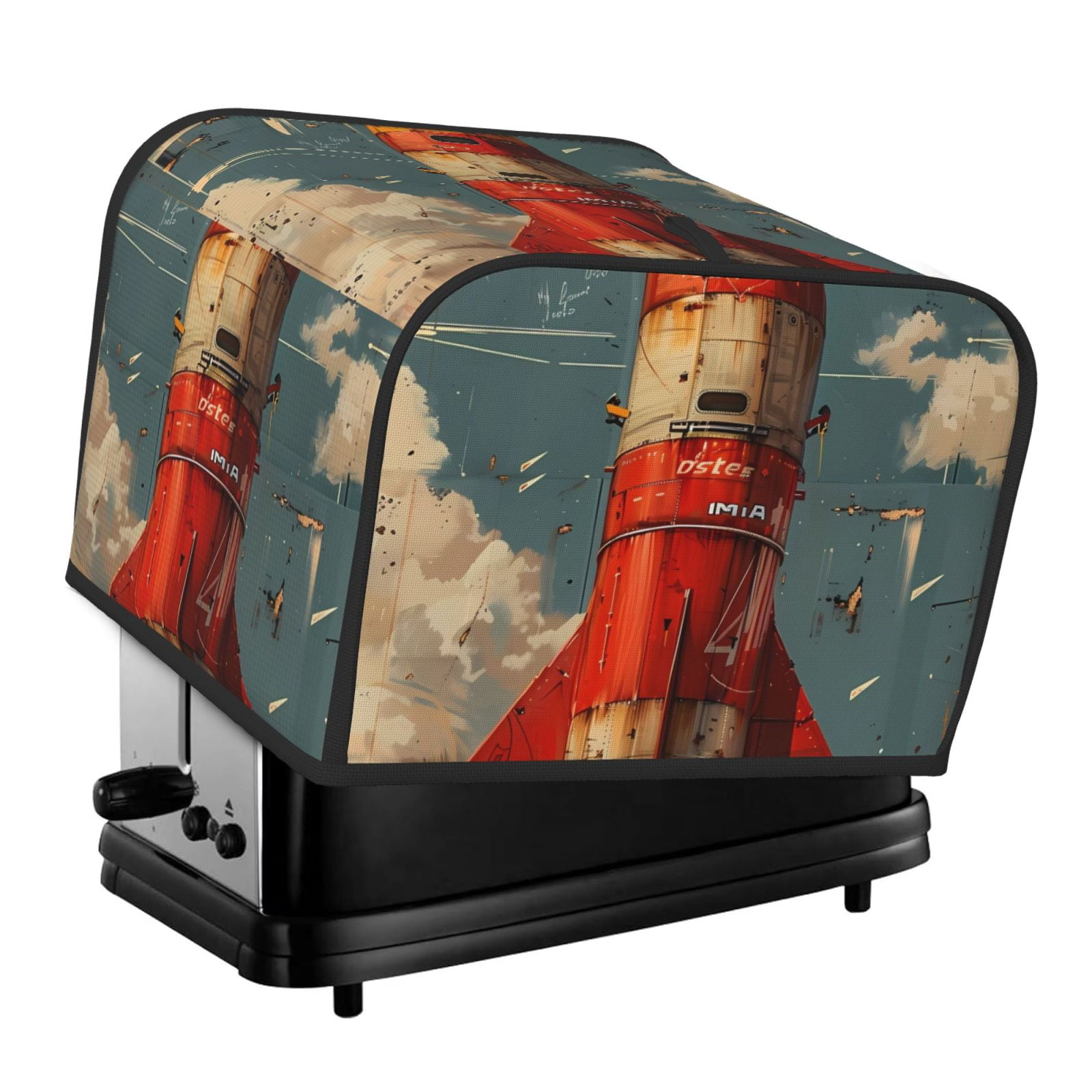 Haiem Rusty Rocket Launch Print Toaster Covers 4 Slice Wide Slot,Bread ...