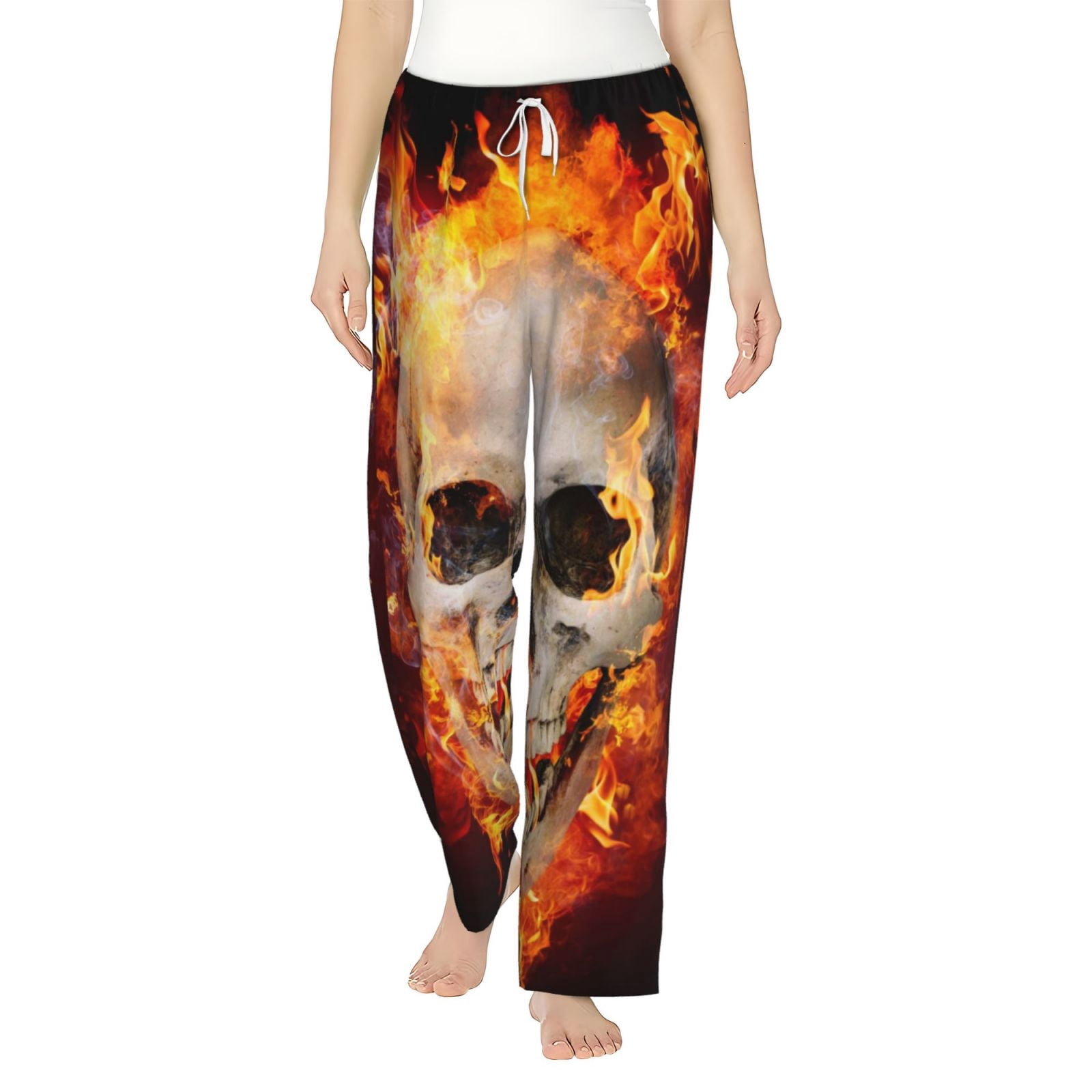 Haiem Satanic Skull Women's Pajama Pants Ultra Lightweight Pjs Bottoms ...