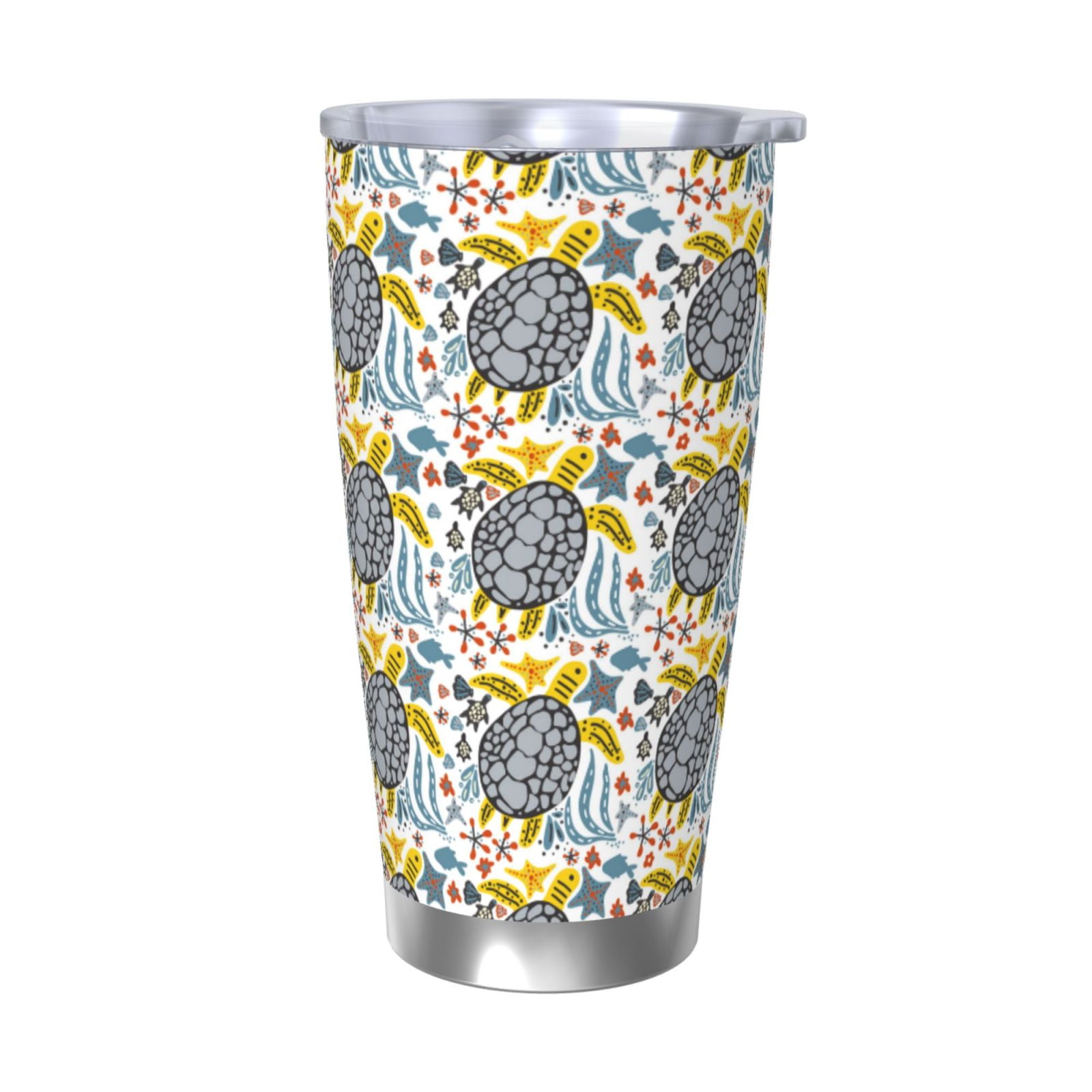 Haiem Sea Turtle Printed 20oz Straight Skinny Car Cups With Insulated ...