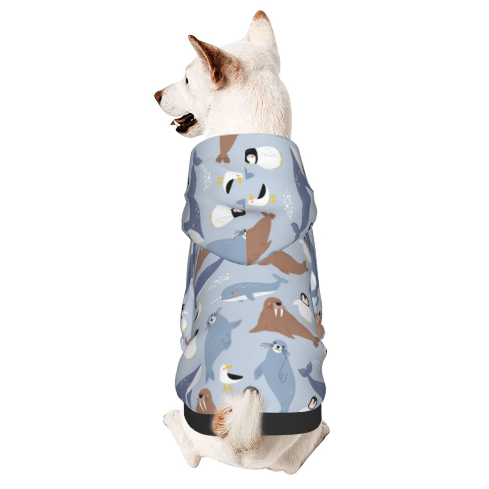 Haiem Seal Fox Seagull Whales for Winter Dog Hoodie Sweatshirts with ...