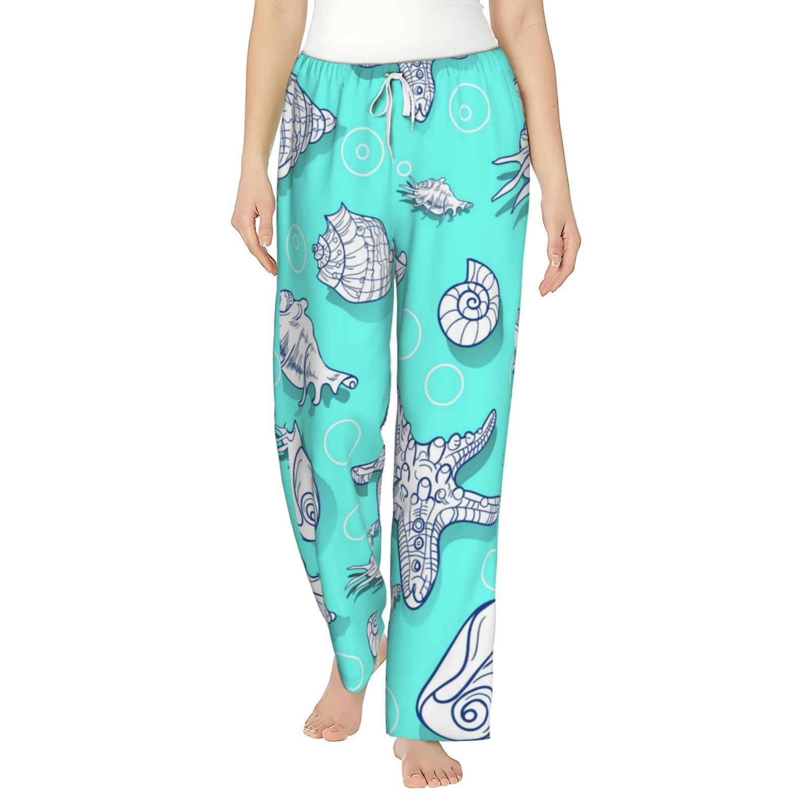 Haiem Seashell And Starfish Women's Pajama Pants Ultra Lightweight Pjs ...