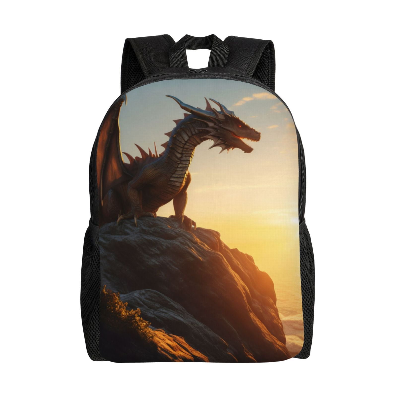 Haiem Seaside Sunset Cool Dragon Backpack - Stylish and Durable 15-inch ...