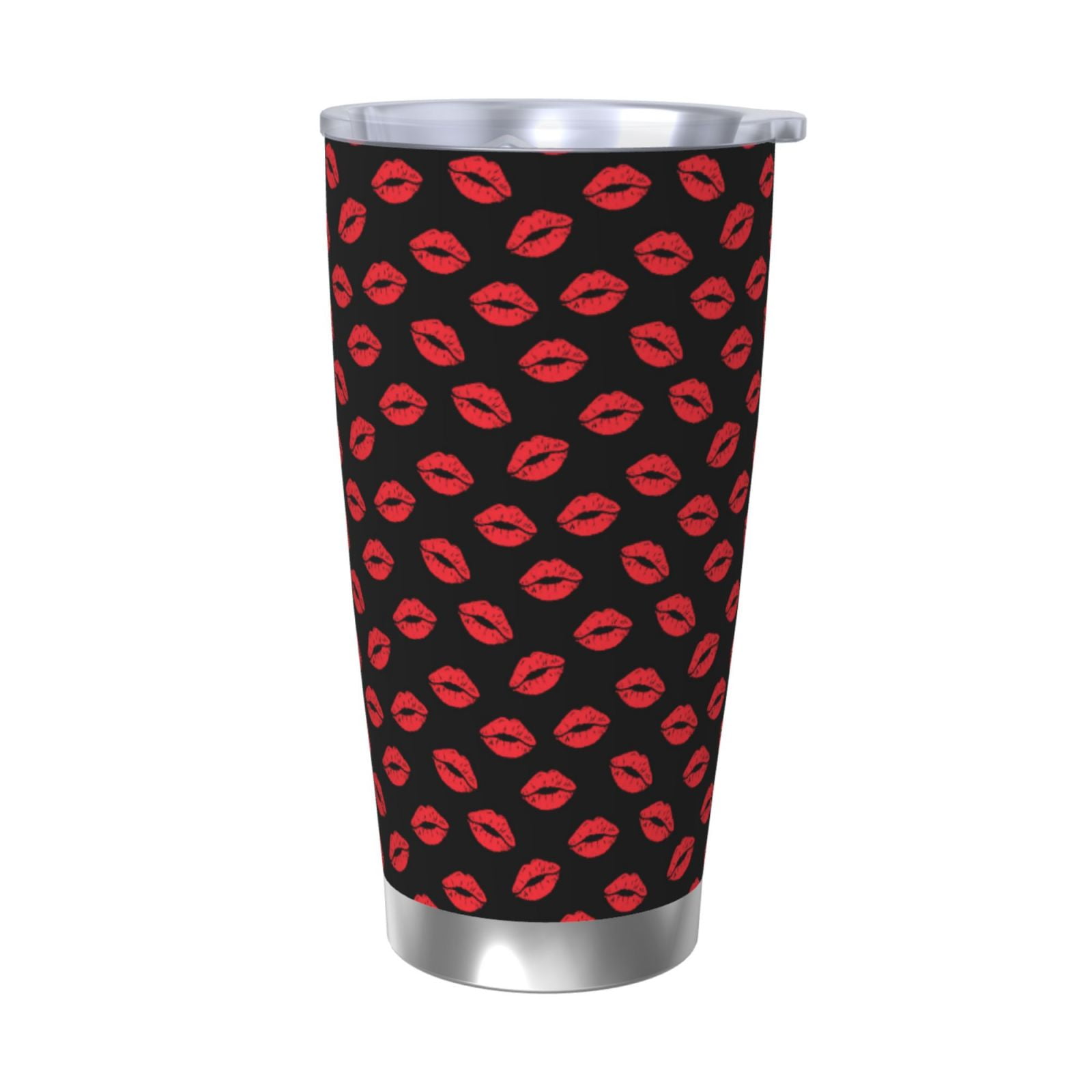 Haiem Sexy Red Lips Kiss Printed 20oz Straight Skinny Car Cups With ...