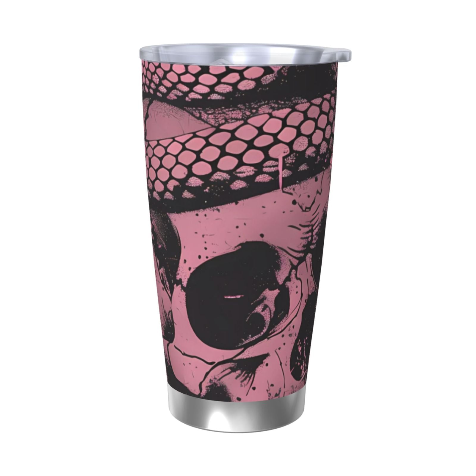 Haiem Skull and Snake Art Printed 20oz Straight Skinny Car Cups With ...
