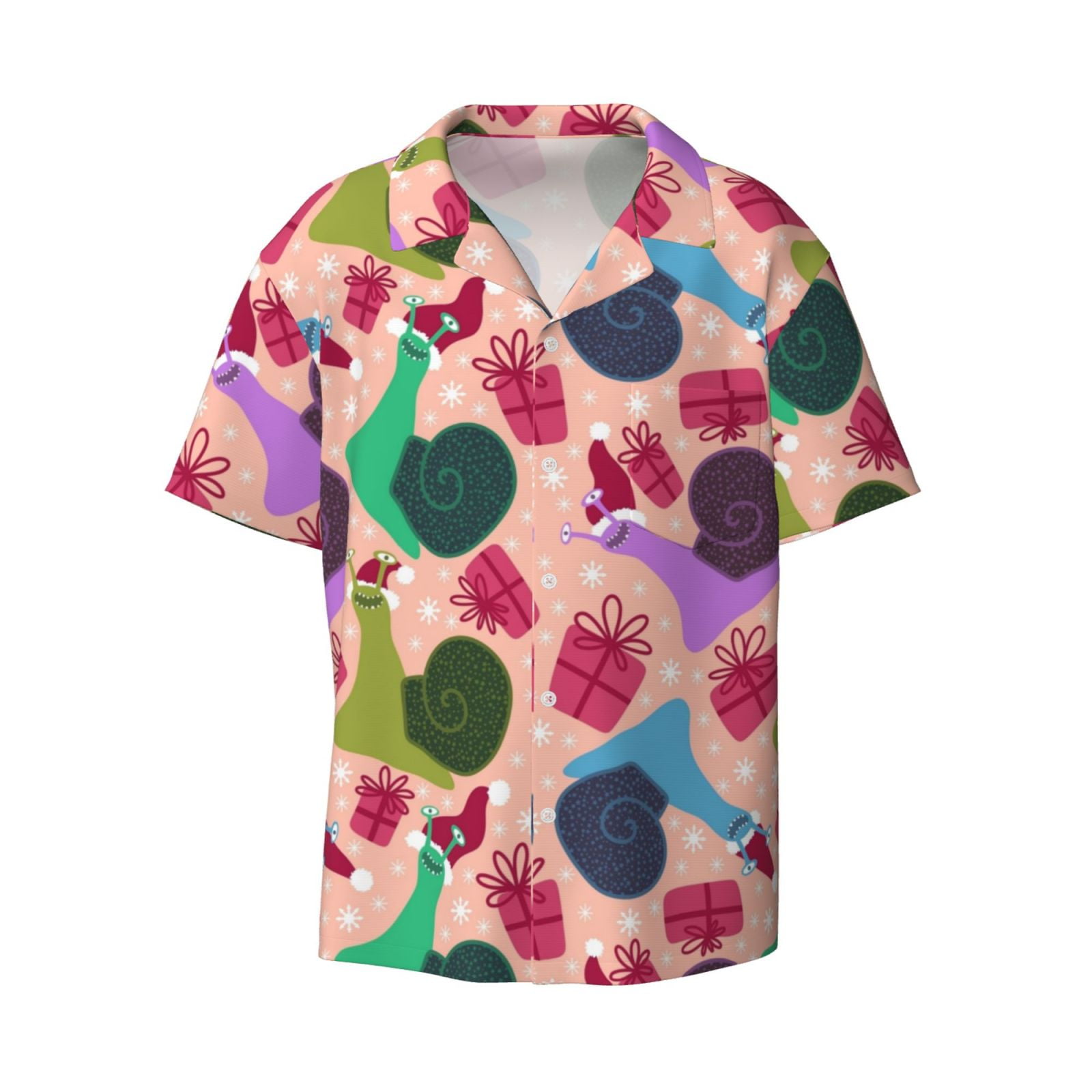 Haiem Snails Men's Casual Shirts Short Sleeve Button Down Shirts ...