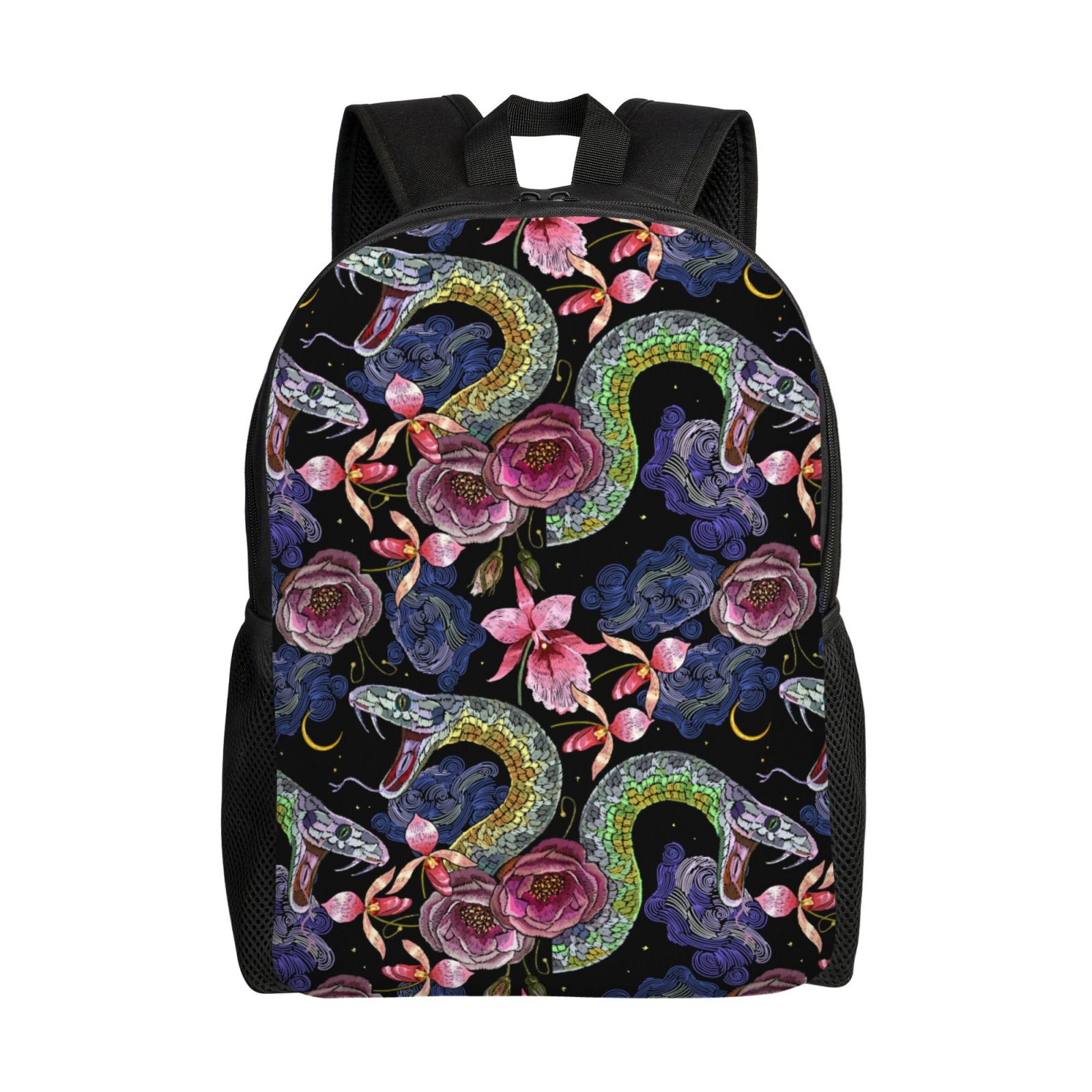 Haiem Snake And Flower Backpack - Stylish and Durable 15-inch Laptop ...