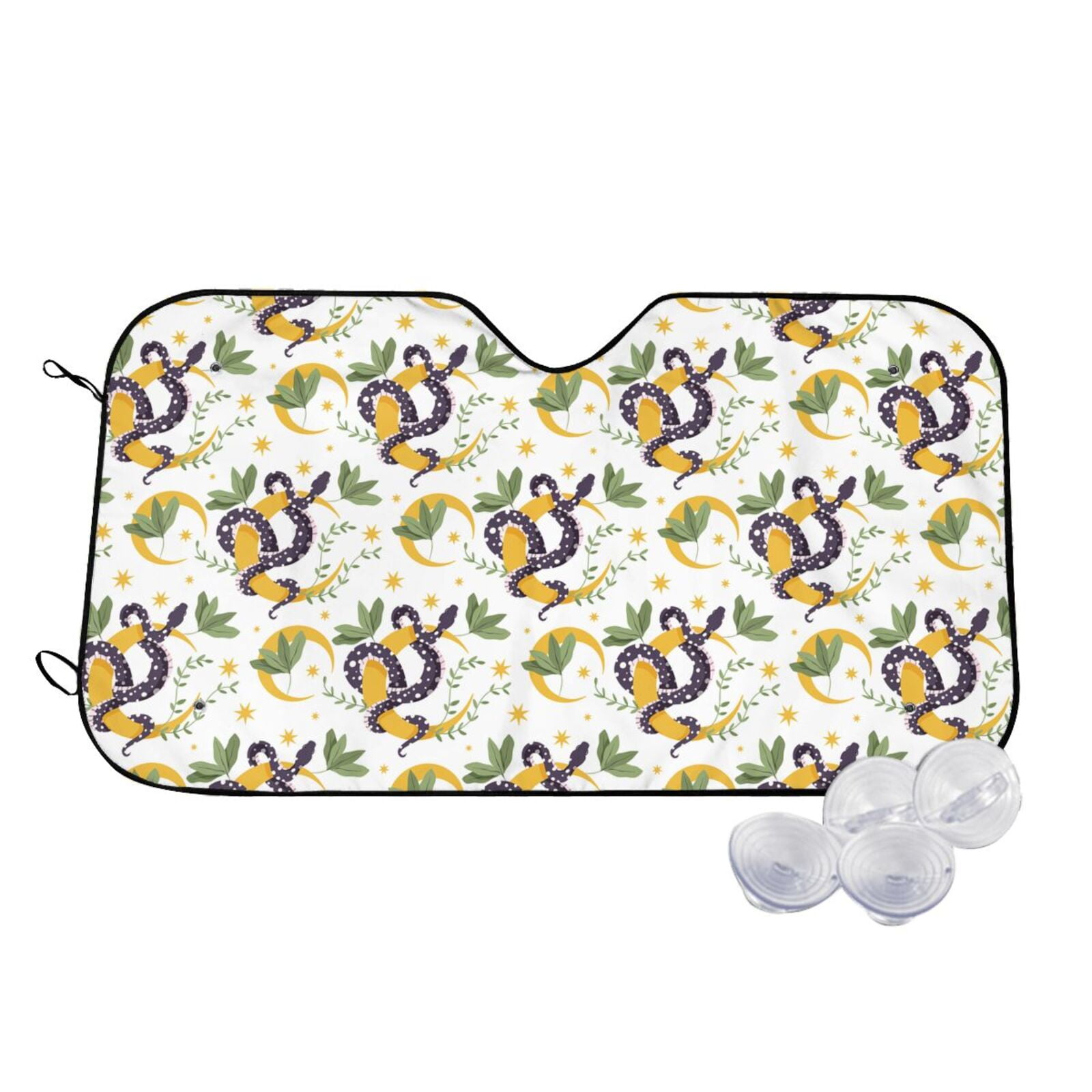 Haiem Snake And Moon Car Windshield Sun Shade - Blocks UV Rays Sun ...