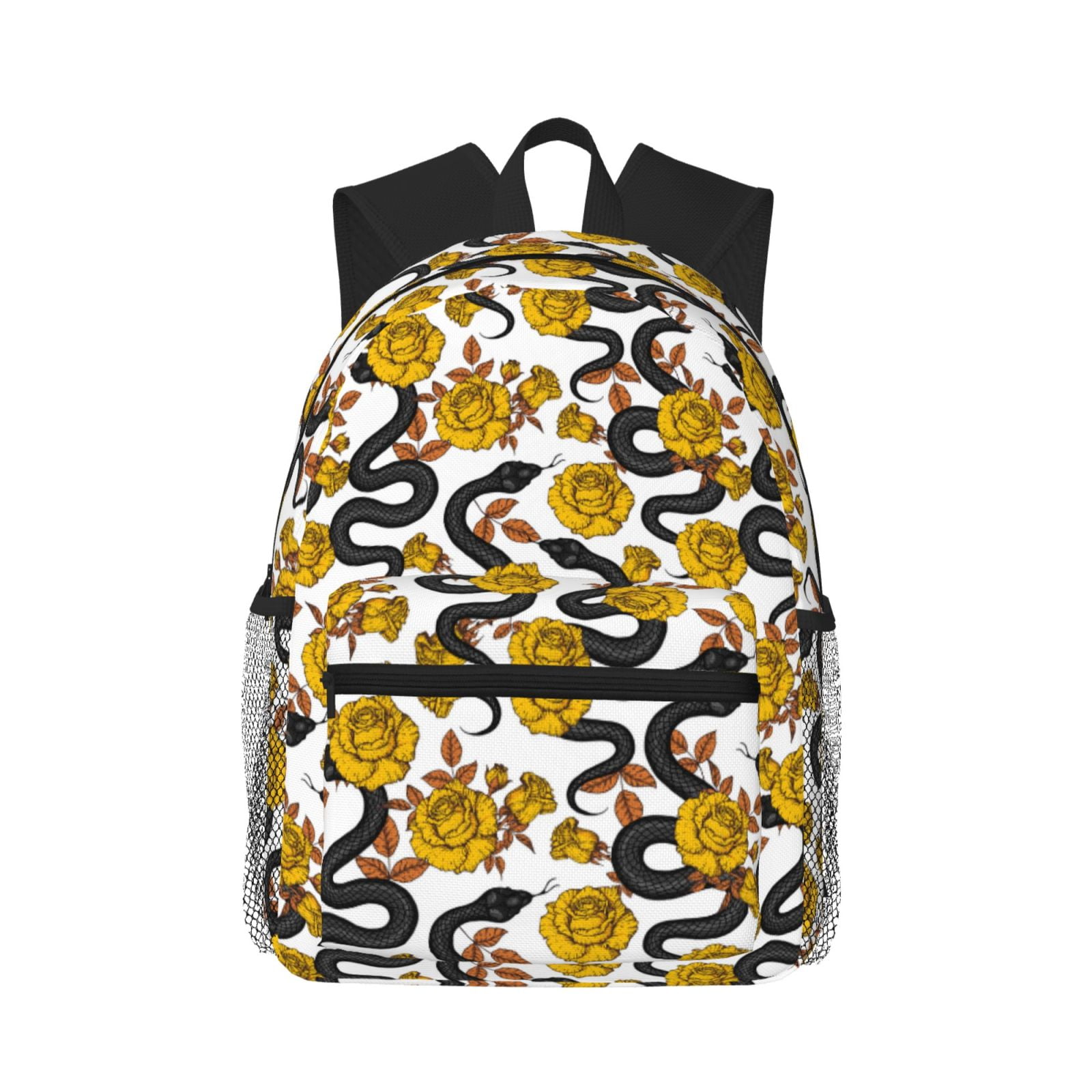 Haiem Snake And Rose Lightweight Backpack for School, Classic Basic ...