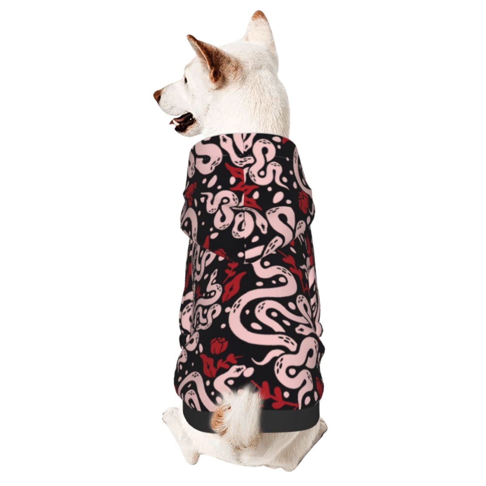Haiem Snake And Rose for Winter Dog Hoodie Sweatshirts with Pockets ...