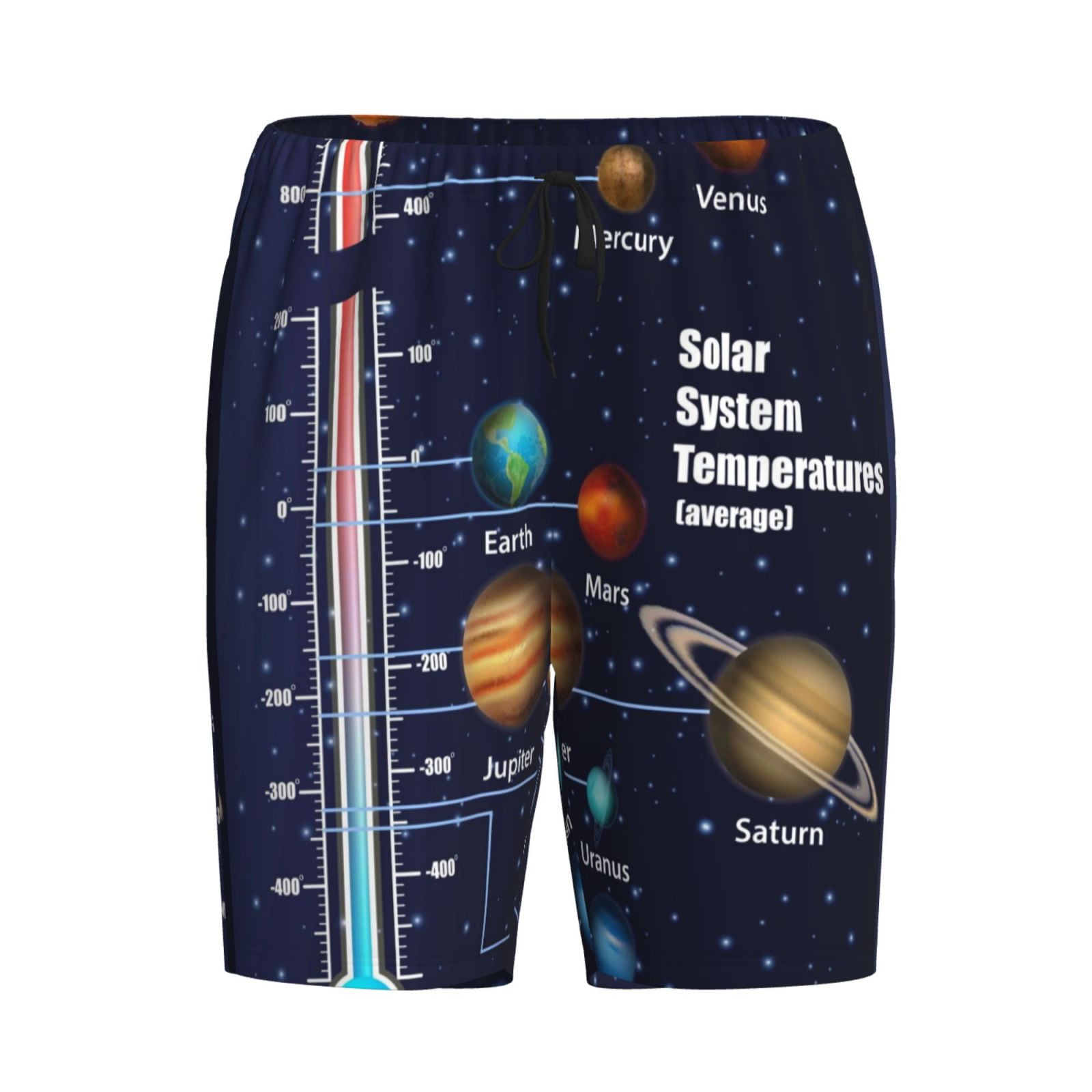 Haiem Solar System Men's Pajama Short with Soft Woven Cotton Elastic ...