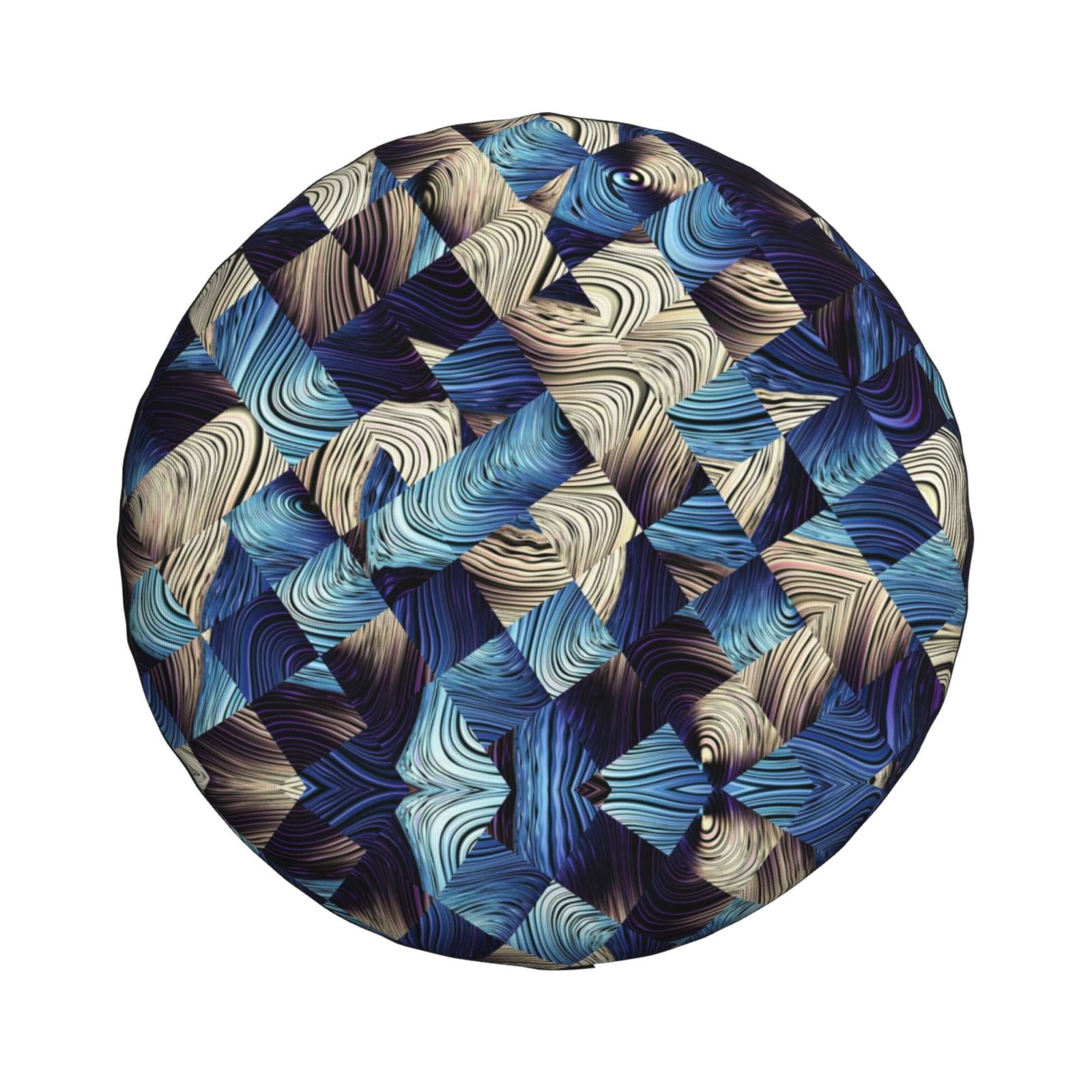 Haiem Spare Tire Cover , Wheel Cover with Abstract Blue Squares printed ...