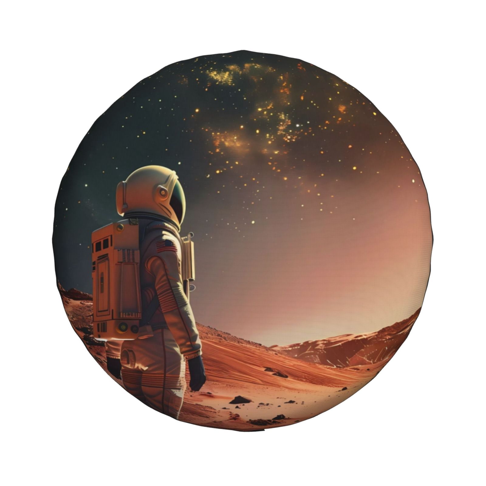 Haiem Spare Tire Cover , Wheel Cover with Astronaut On Mars A printed ...