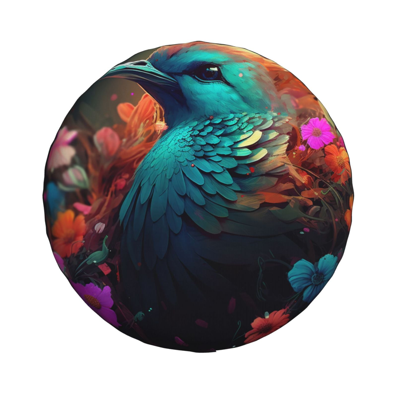 Haiem Spare Tire Cover , Wheel Cover with Colorful Flower Bird printed ...