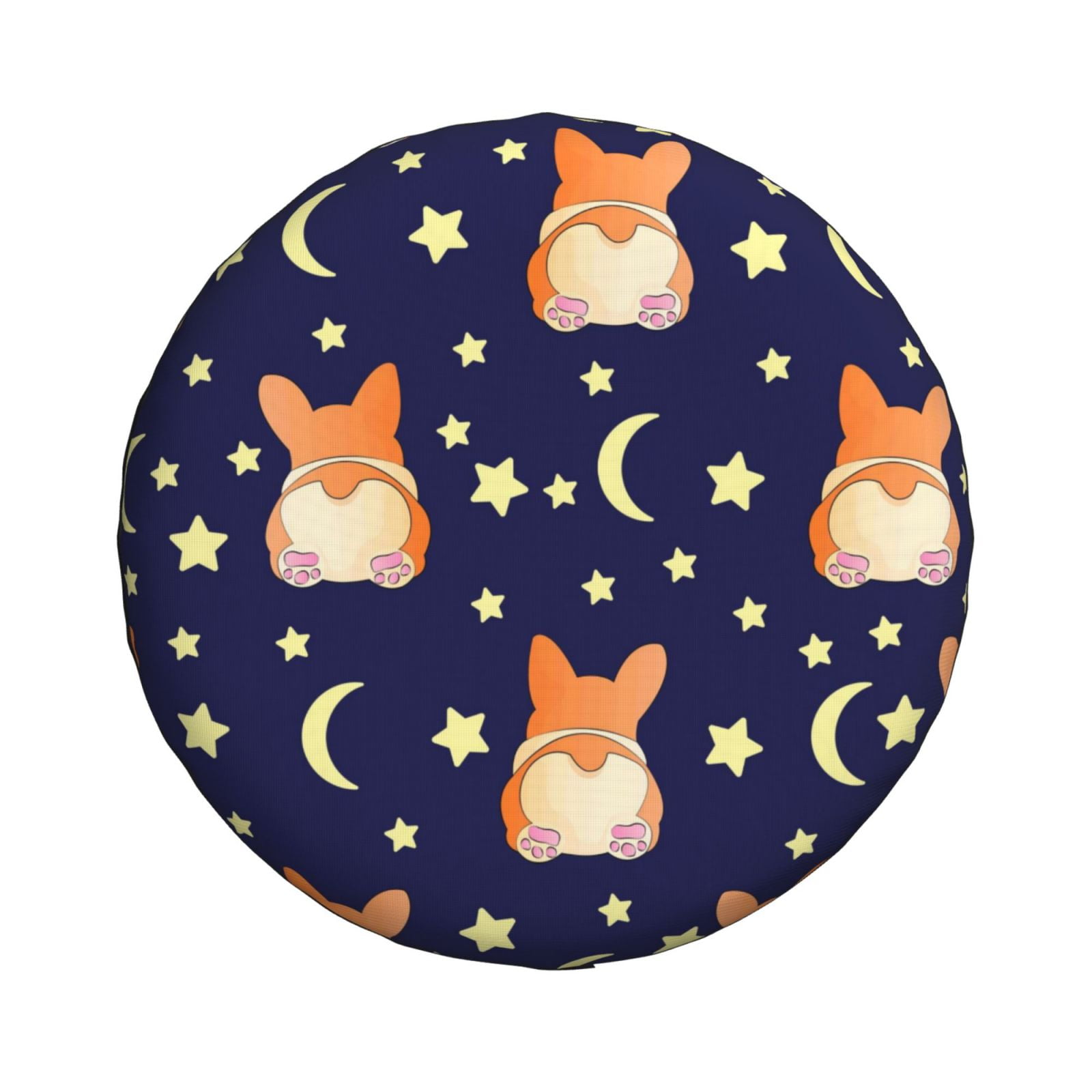 Haiem Spare Tire Cover , Wheel Cover with Corgi Lying With Moons And Stars printed, Camper Spare ...