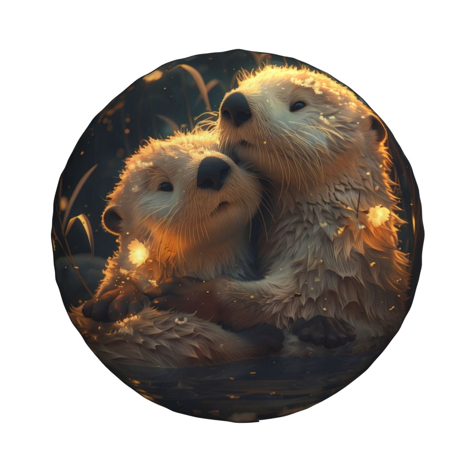 Haiem Spare Tire Cover , Wheel Cover with Adorable Otter Pair Hug ...