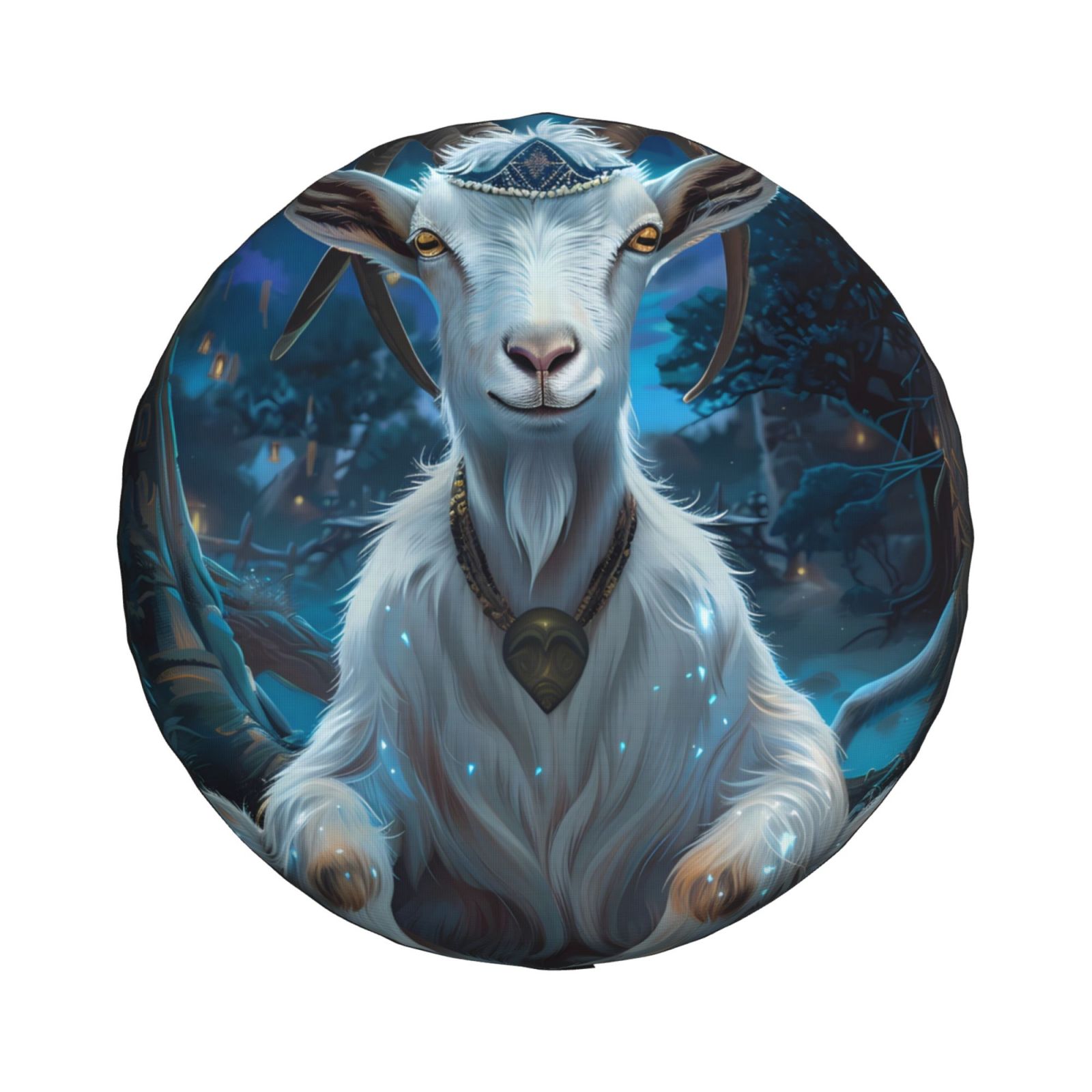 Haiem Spare Tire Cover , Wheel Cover with Forest Meditating Goat ...