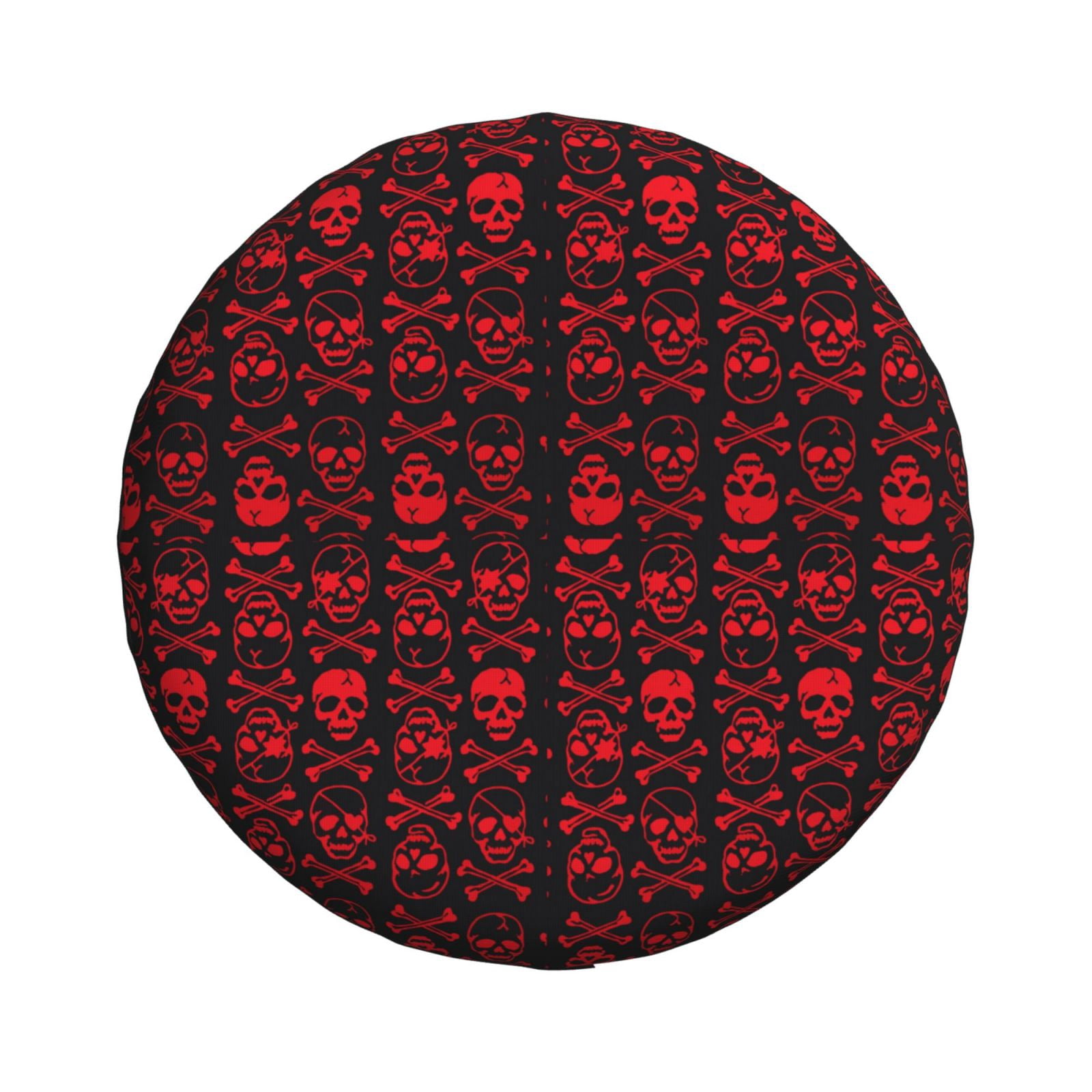 Haiem Spare Tire Cover , Wheel Cover with Red Skulls With Crossbones ...