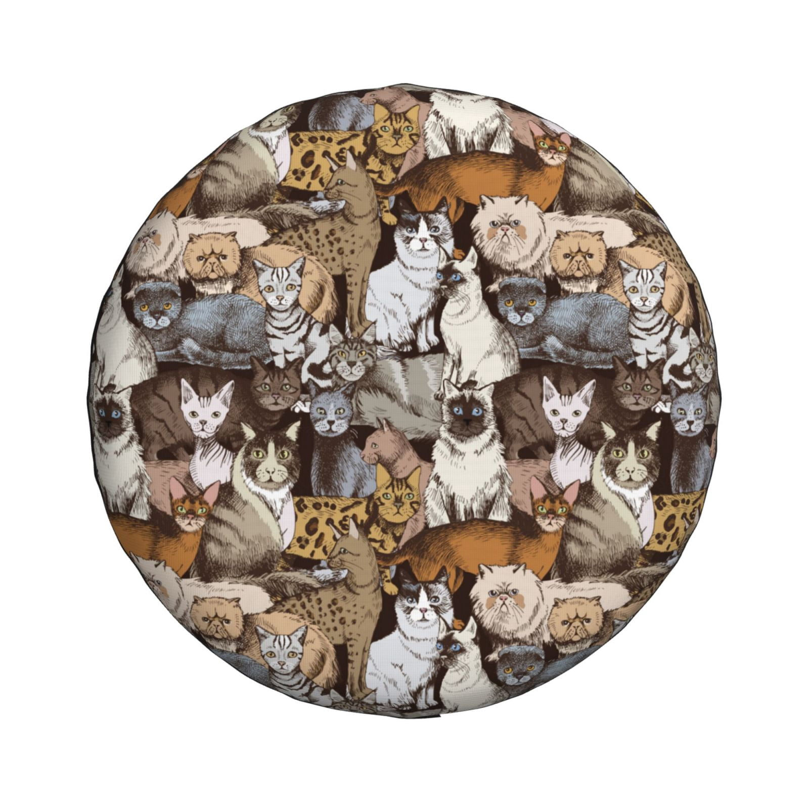 Haiem Spare Tire Cover , Wheel Cover with Cut Cats printed, Camper ...