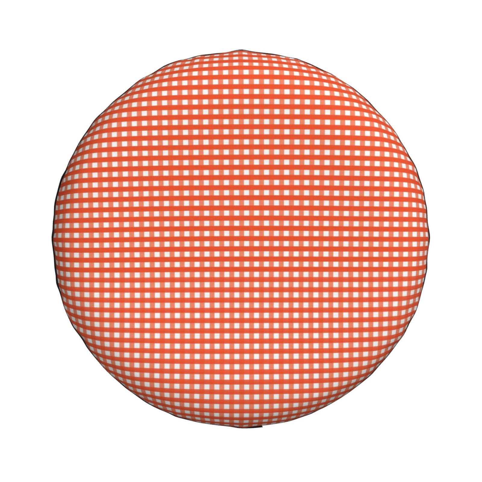 Haiem Spare Tire Cover , Wheel Cover with Orange Gingham printed ...