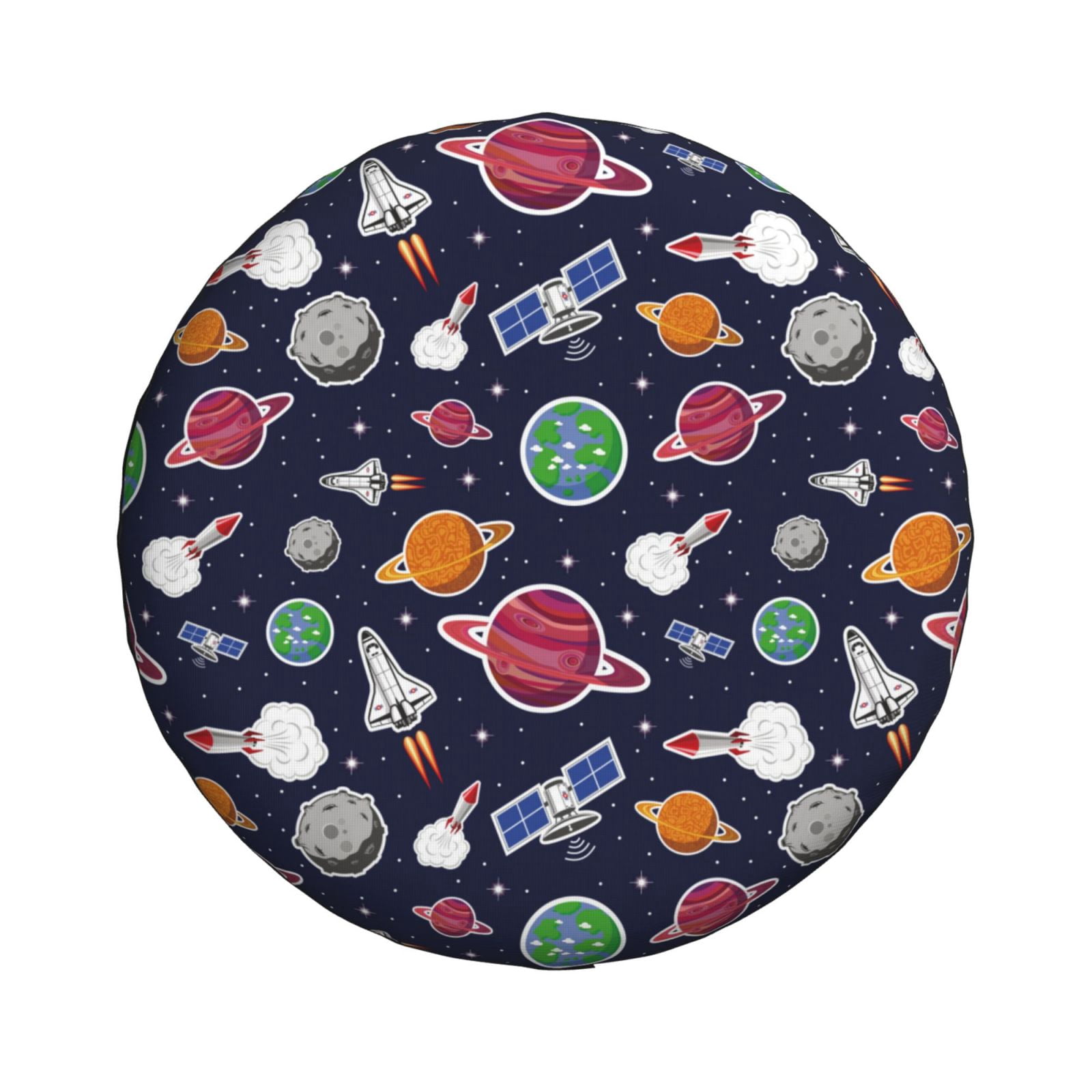 Haiem Spare Tire Cover , Wheel Cover with Rocket Satellite printed ...