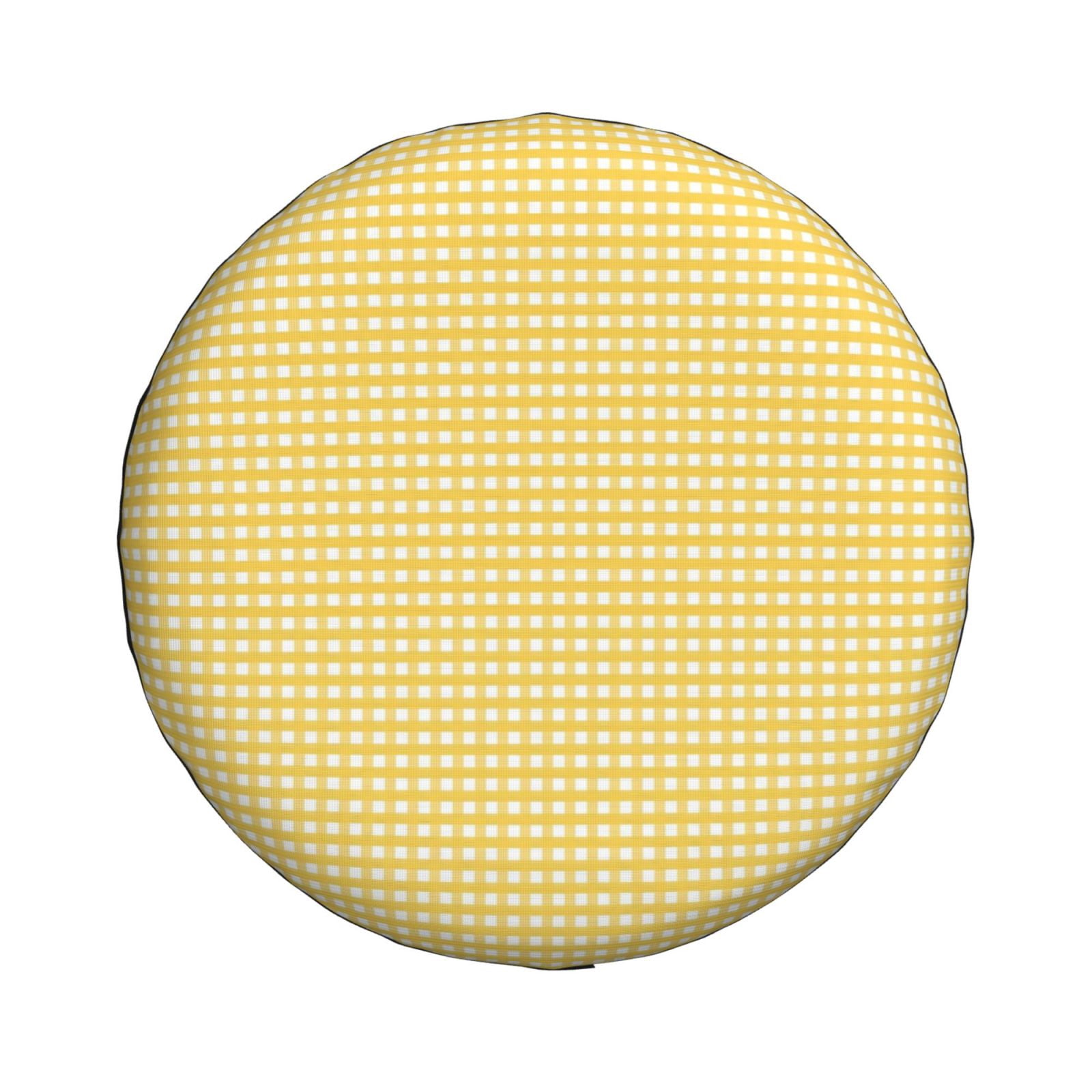 Haiem Spare Tire Cover , Wheel Cover with Yellow Gingham printed ...