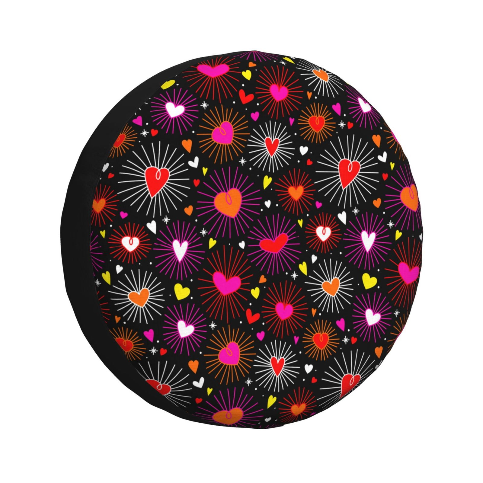 Haiem Spare Tire Cover , Wheel Cover with doodle hearts printed, Camper Spare Tire Cover Fit for ...