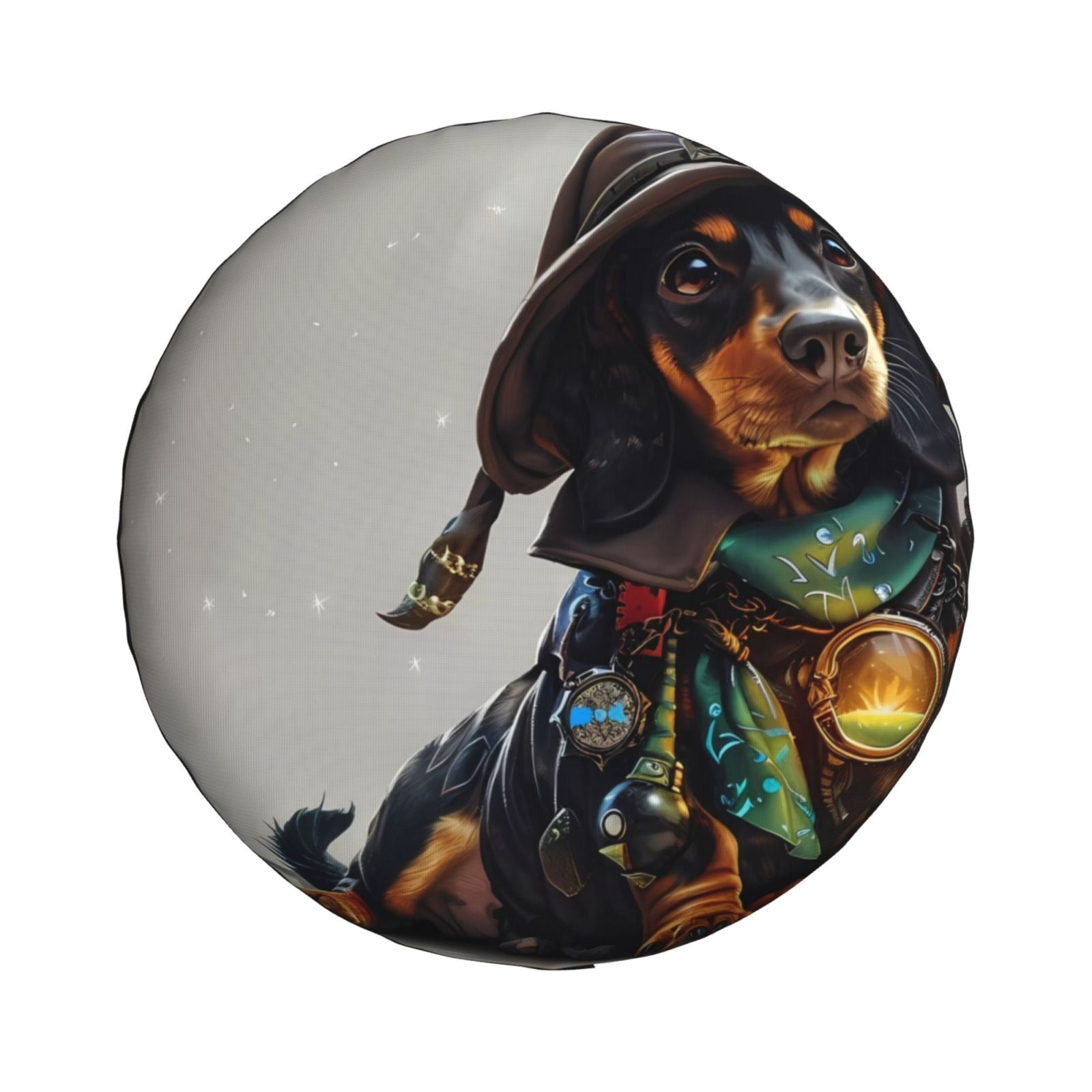Haiem Spare Tire Cover , Wheel Cover with Fantasy Wizard Dog Art ...