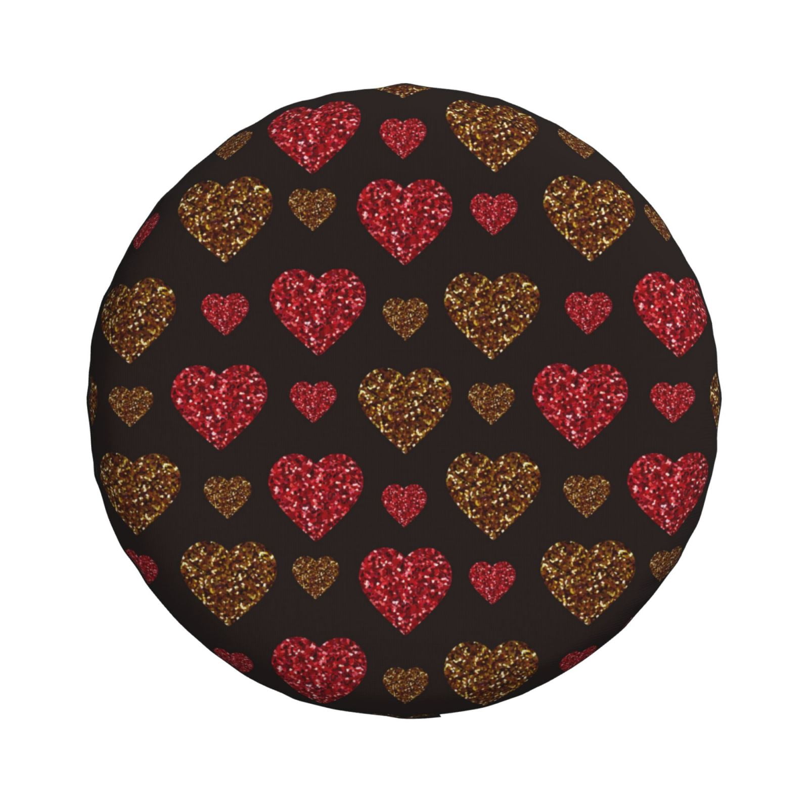 Haiem Spare Tire Cover , Wheel Cover with Gold Glitter Heart printed ...