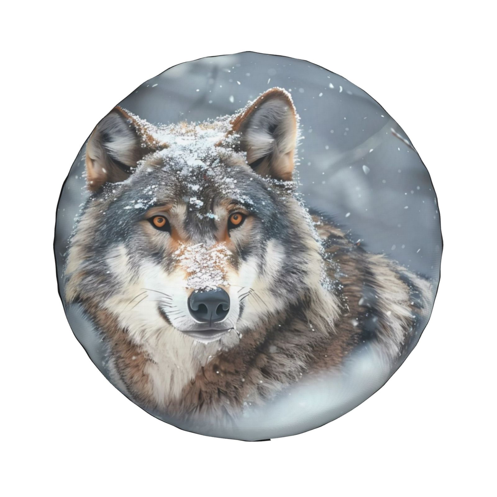 Haiem Spare Tire Cover , Wheel Cover with Majestic Snowy Wolf printed ...