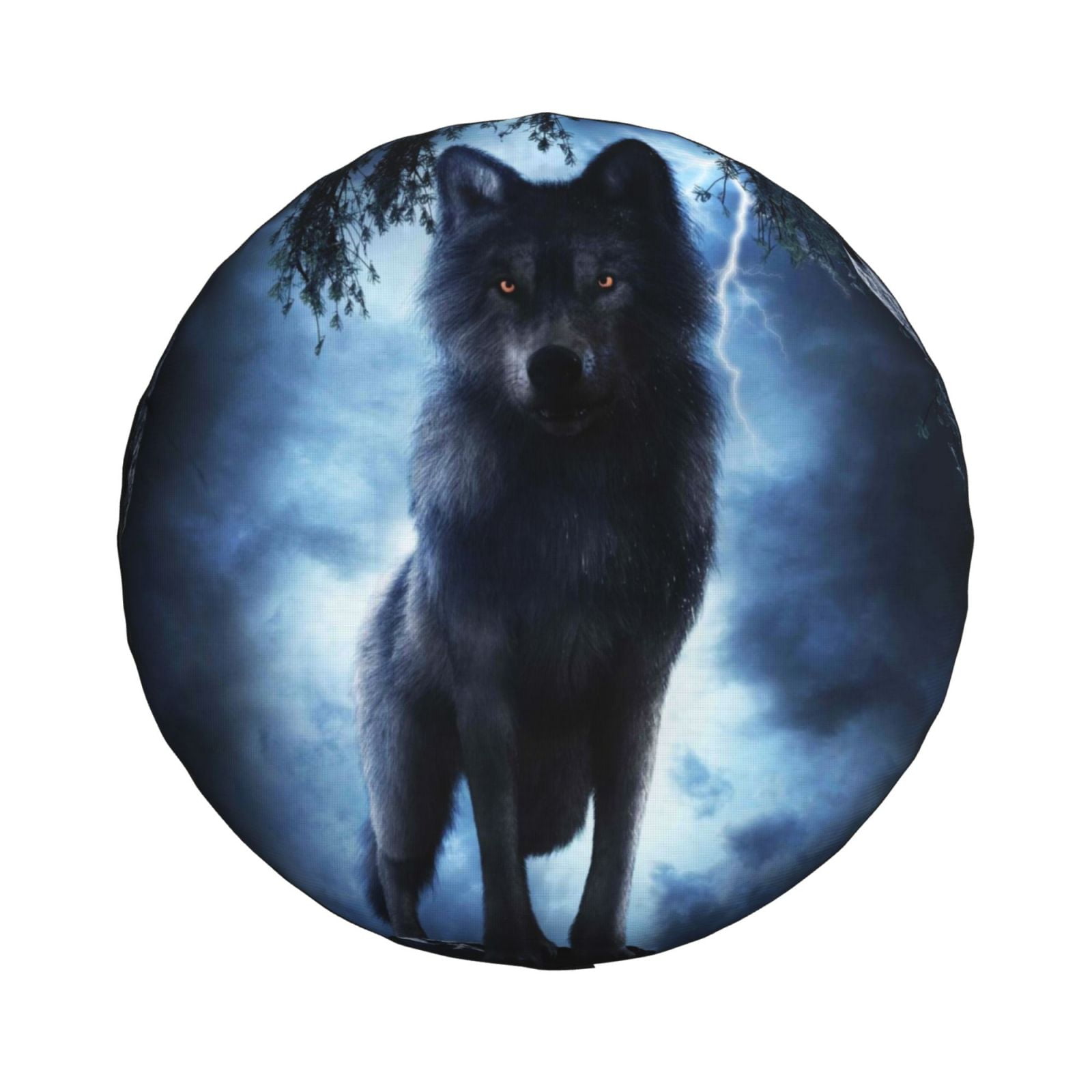 Haiem Spare Tire Cover , Wheel Cover with Night Scene of Wolves printed ...