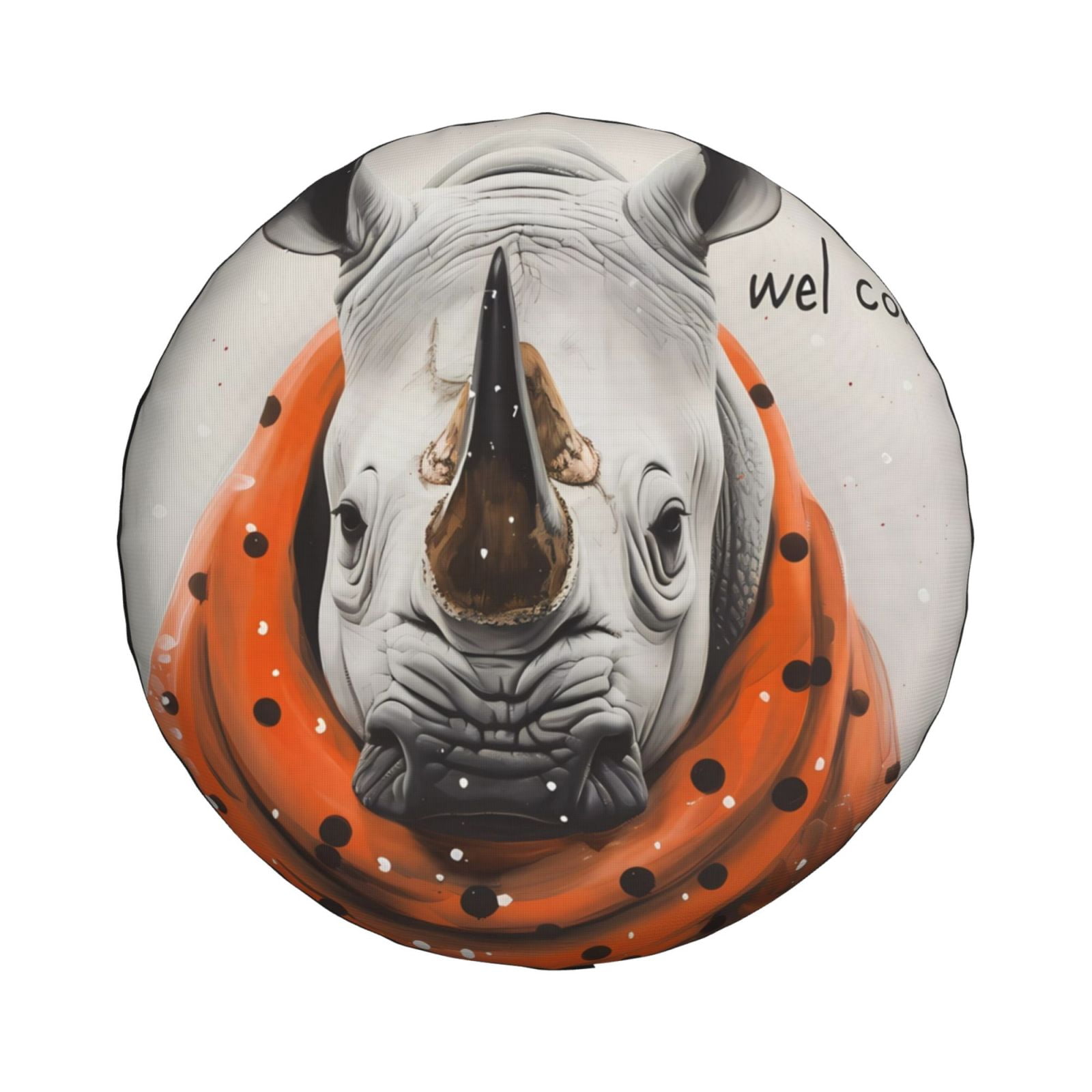 Haiem Spare Tire Cover , Wheel Cover with Polka Dot Rhino Welcome ...