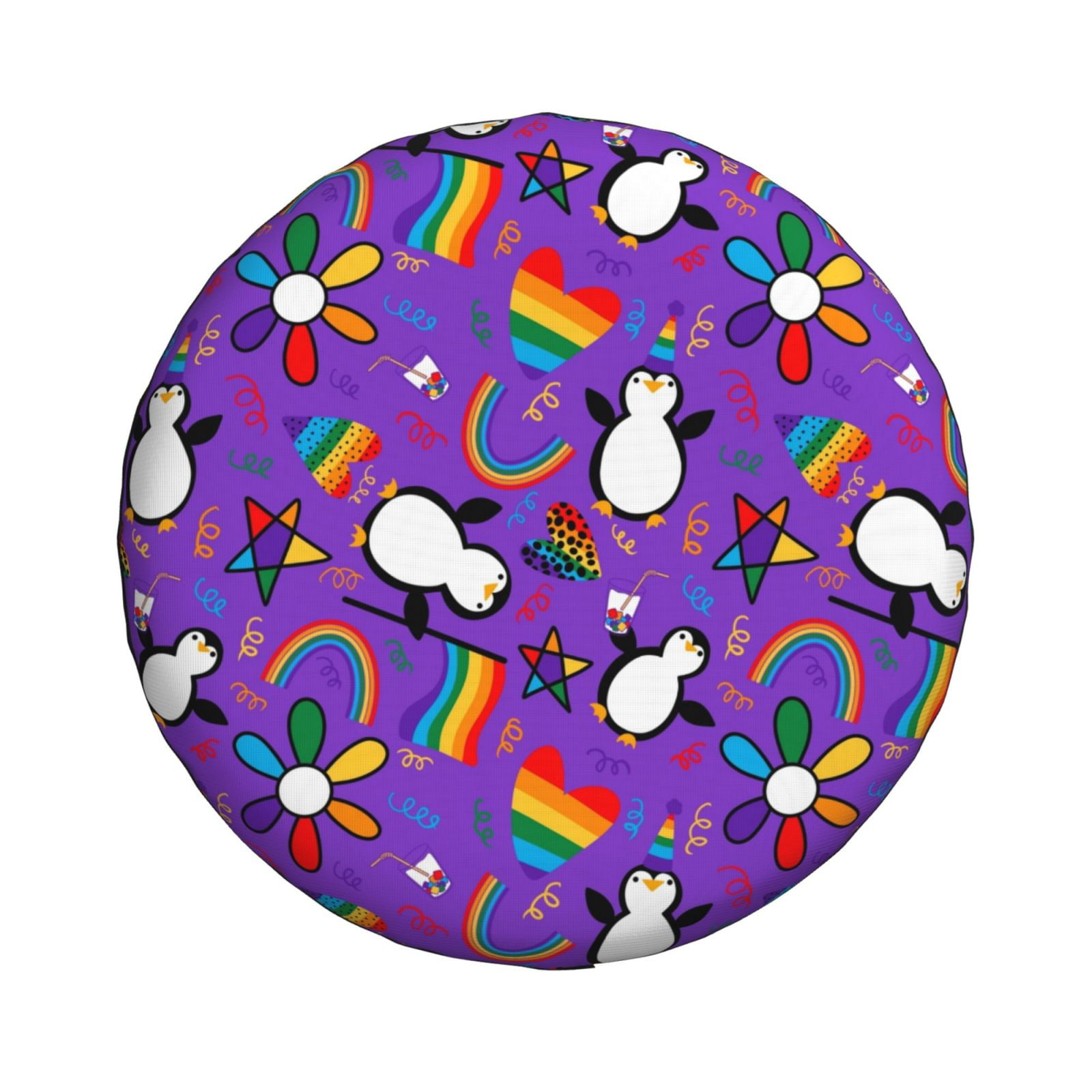 Haiem Spare Tire Cover , Wheel Cover with Rainbow Lgbt Penguin printed ...