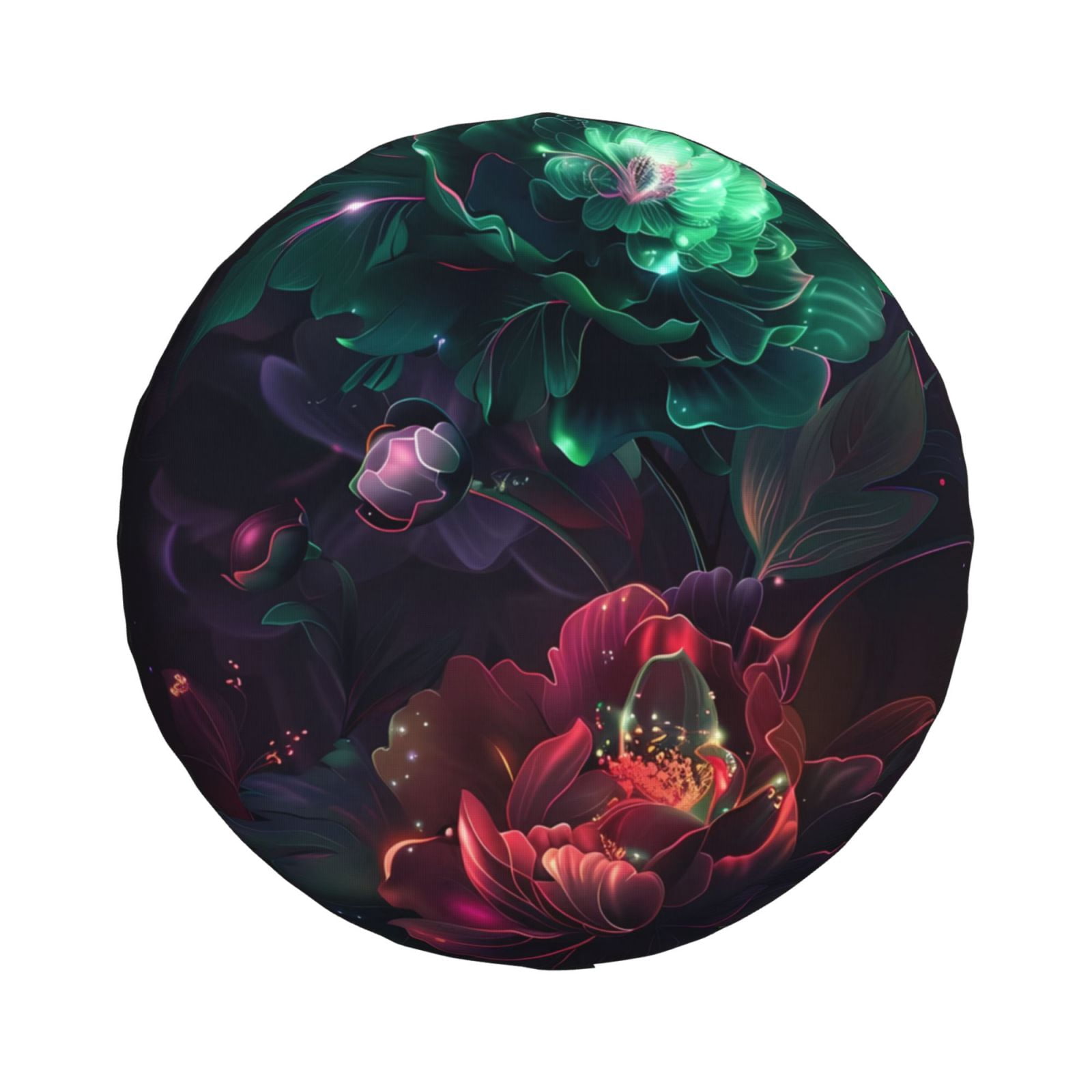 Haiem Spare Tire Cover , Wheel Cover with Red And Green Carnation ...
