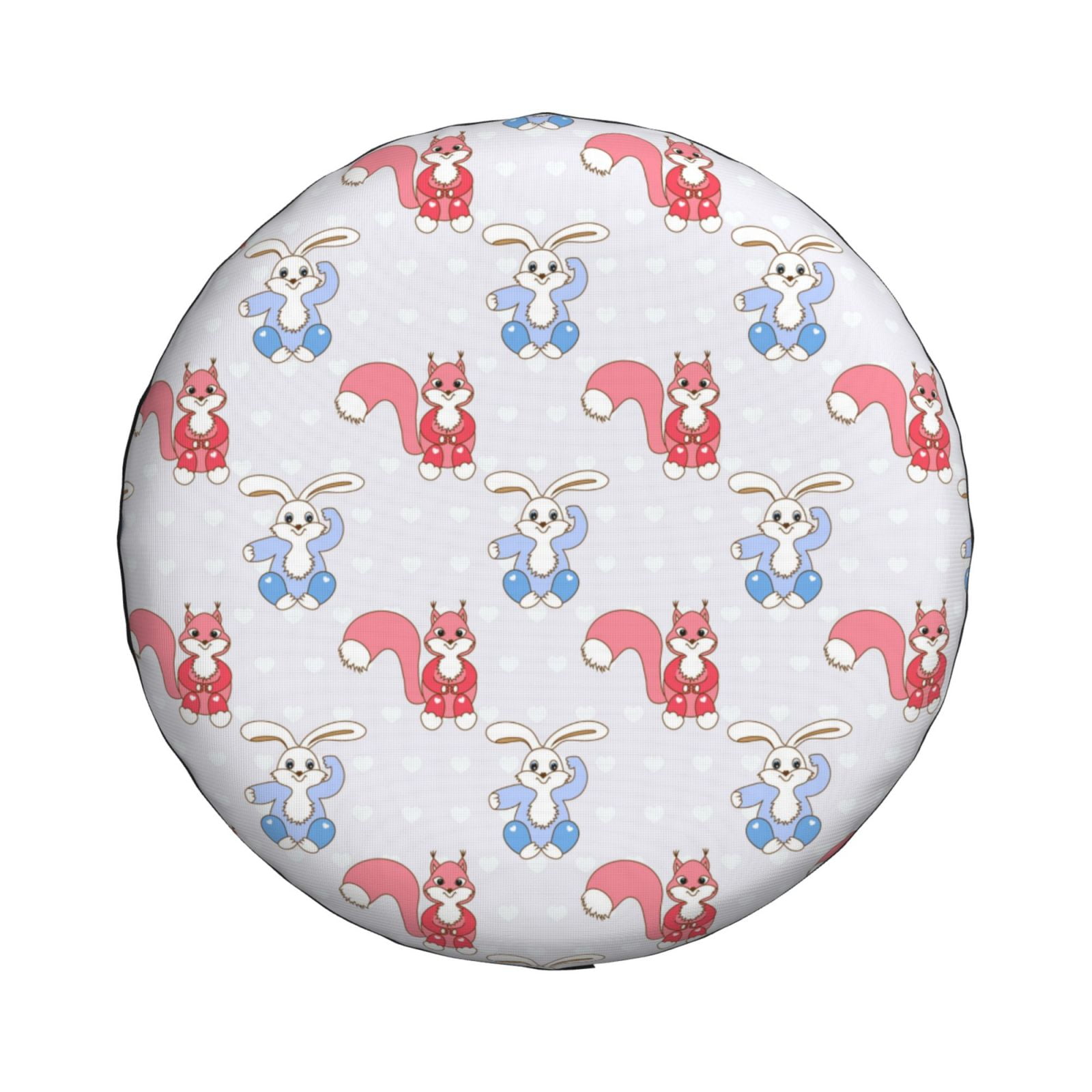 Haiem Spare Tire Cover , Wheel Cover with Red Squirrel And Blue Rabbit ...