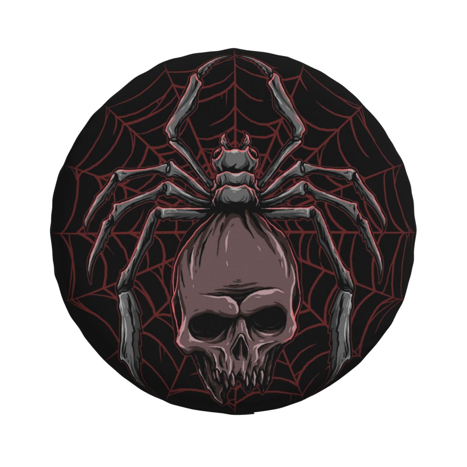 Haiem Spare Tire Cover , Wheel Cover with Spider with Skull printed ...