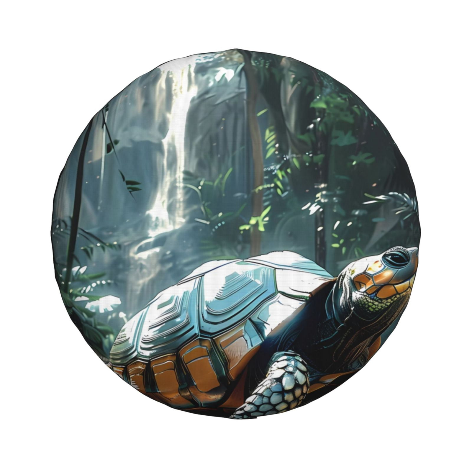 Haiem Spare Tire Cover , Wheel Cover with Turtle In Jungle Waterfall ...