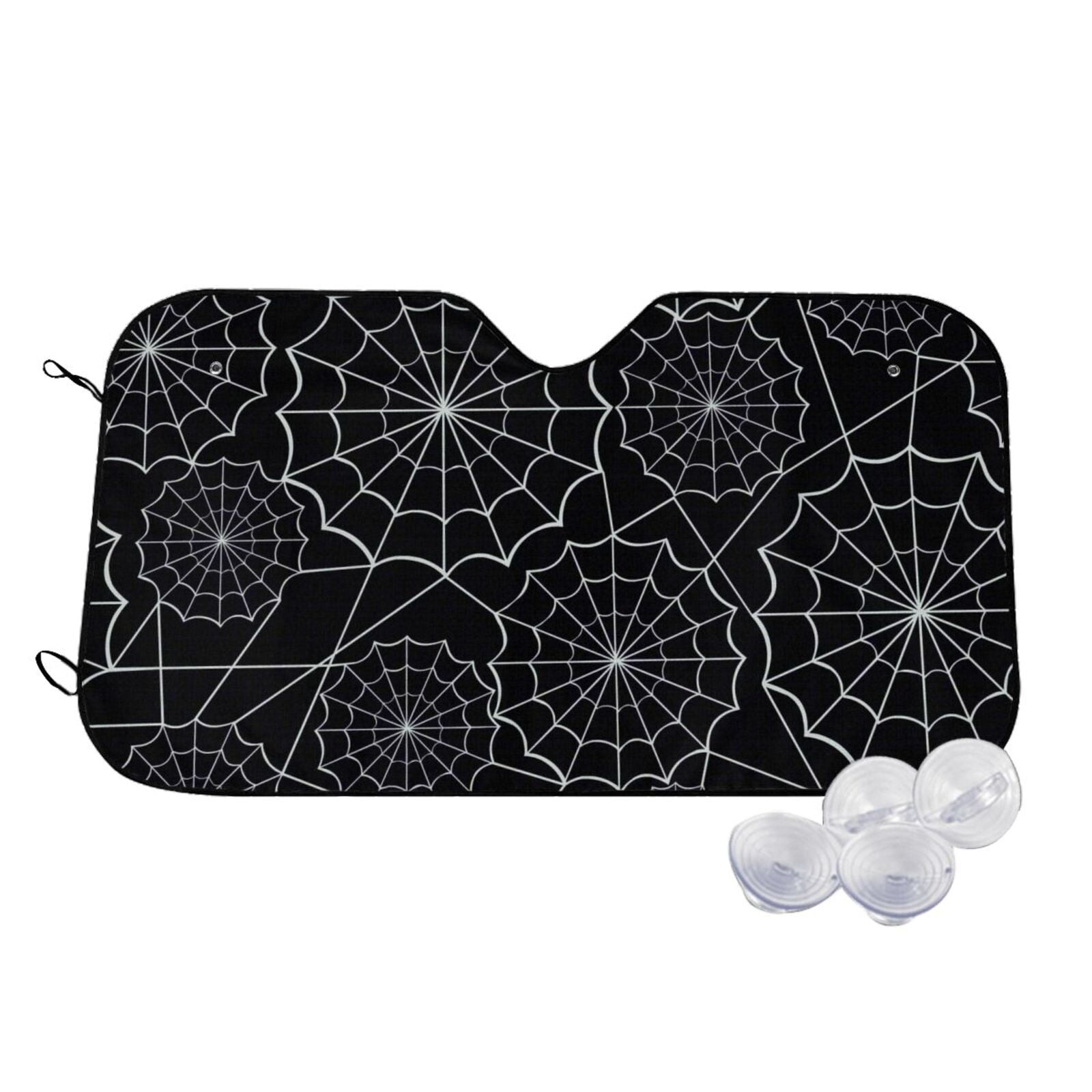 Haiem Spider Web Black Car Windshield Sun Shade - Blocks UV Rays Sun ...