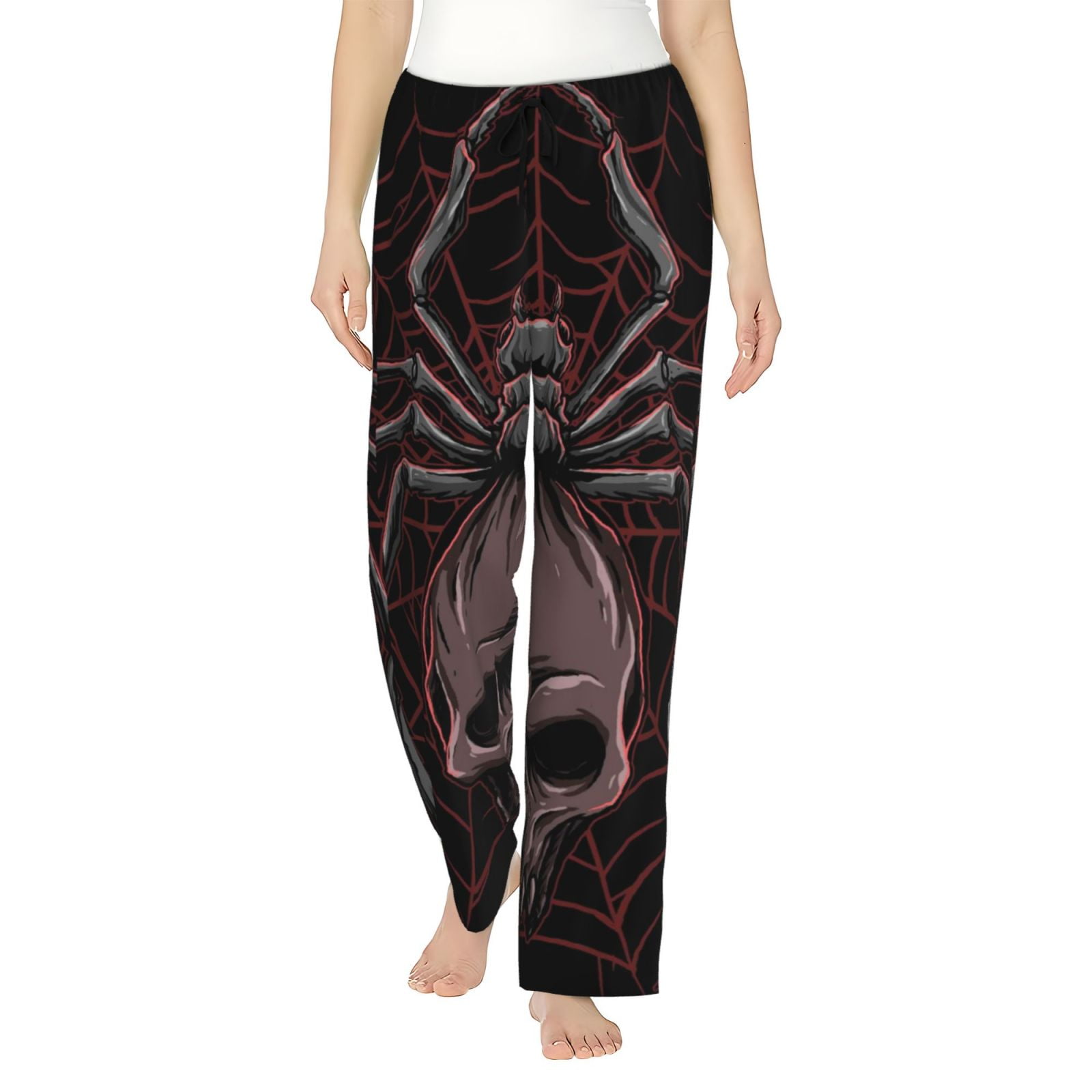 Haiem Spider with Skull Women's Pajama Pants Ultra Lightweight Pjs ...