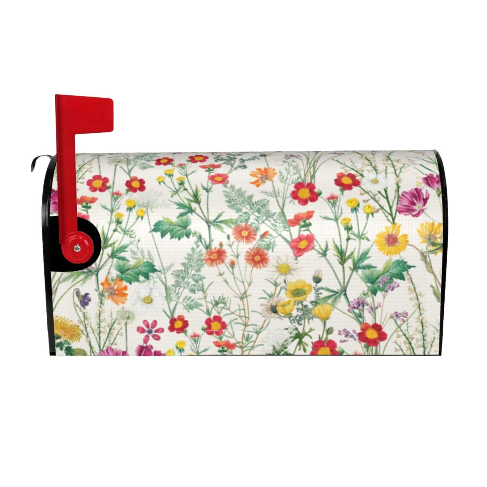 Haiem Spring floral Pattern Mailbox Covers Magnetic ,Mailbox Wraps Post ...
