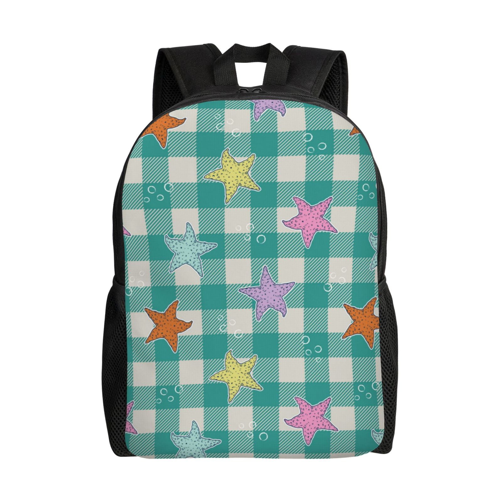 Haiem Starfish On Checkered Background Backpack - Stylish and Durable ...