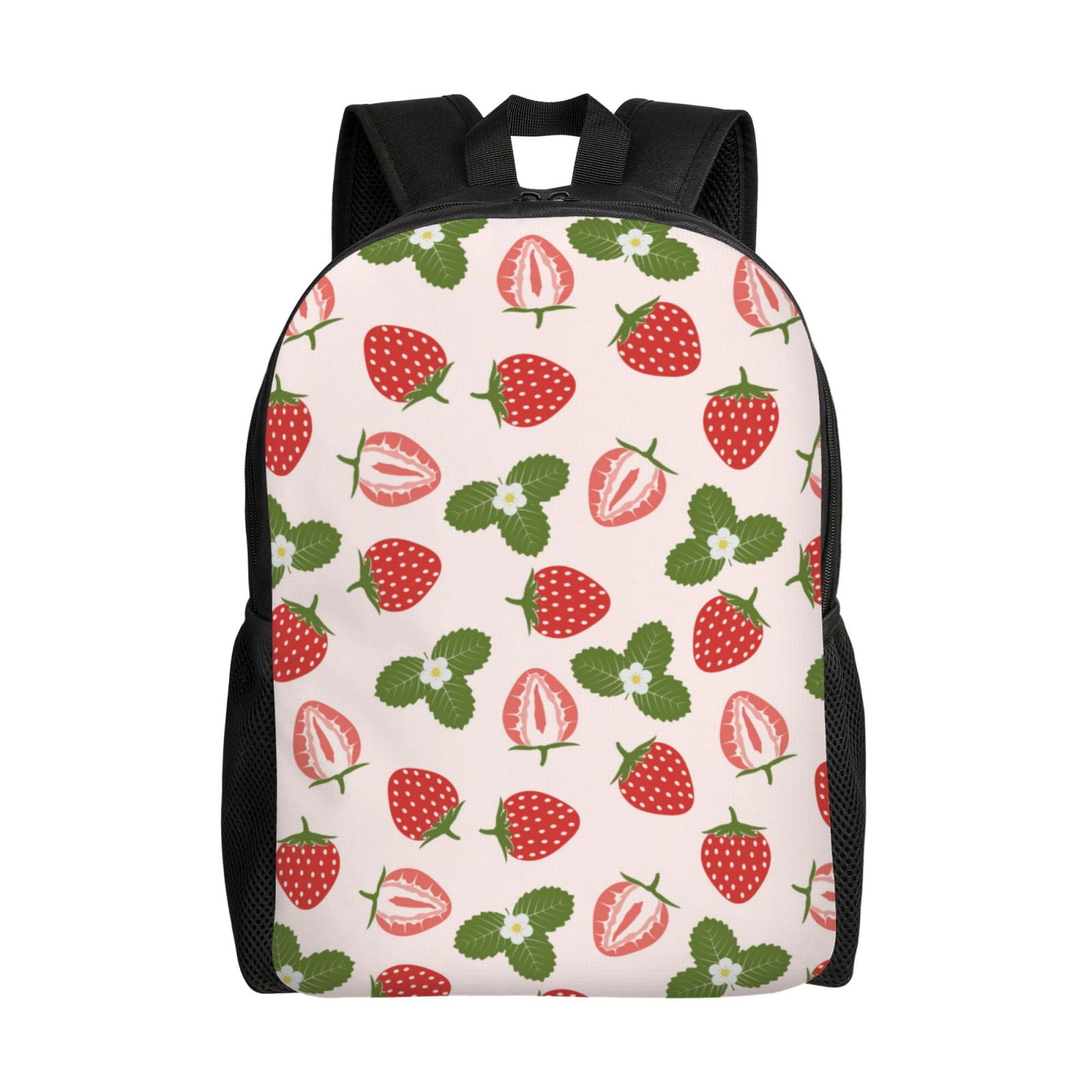 Haiem Strawberries And Leaf Backpack - Stylish and Durable 15-inch ...