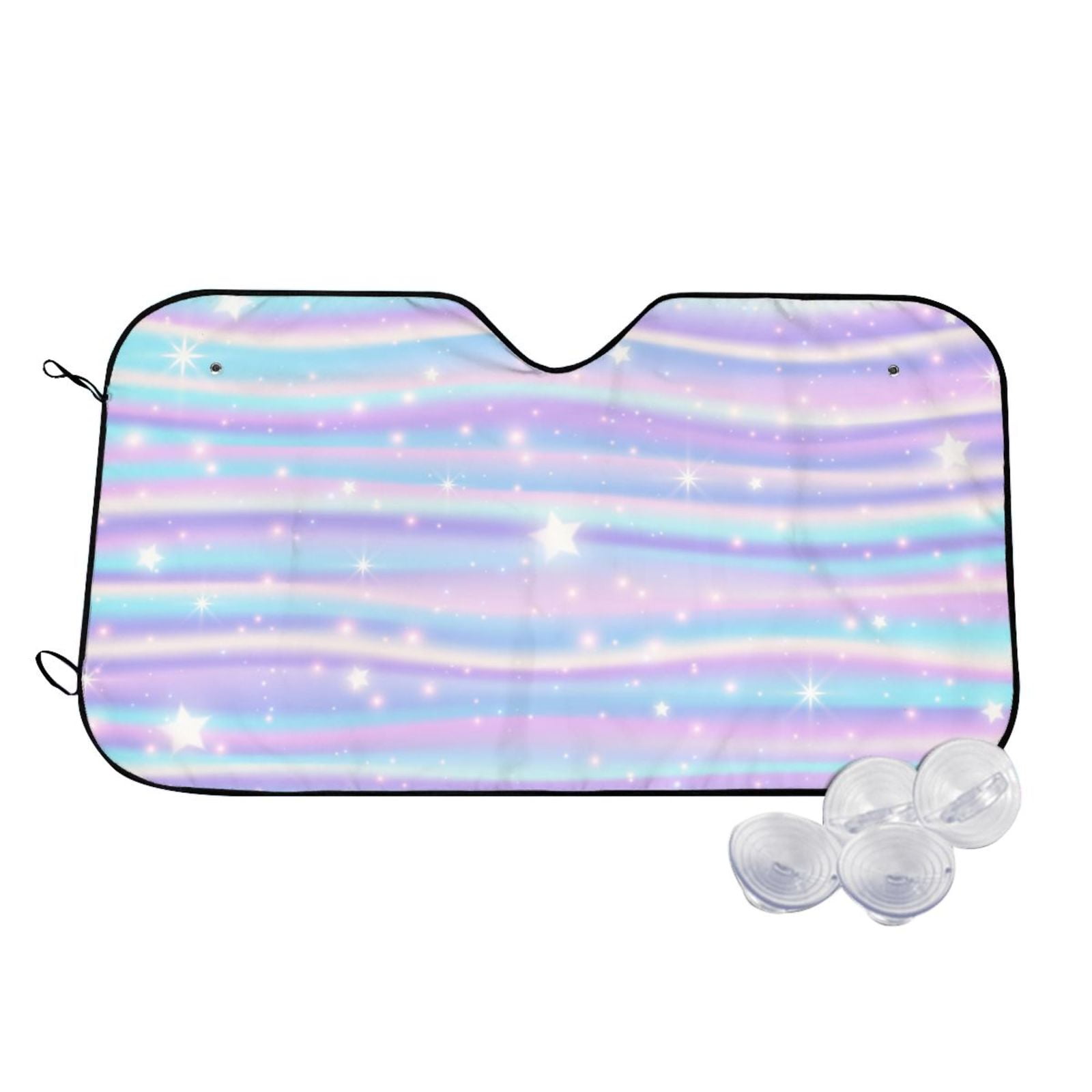 Haiem Striped Gradient Car Windshield Sun Shade - Blocks UV Rays Sun ...