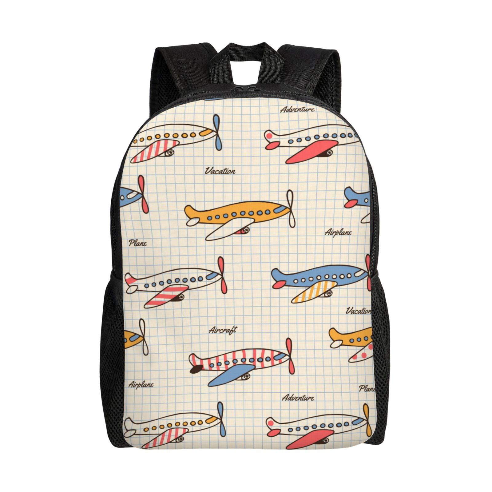 Haiem Striped Vintage Planes Backpack - Stylish and Durable 15-inch ...